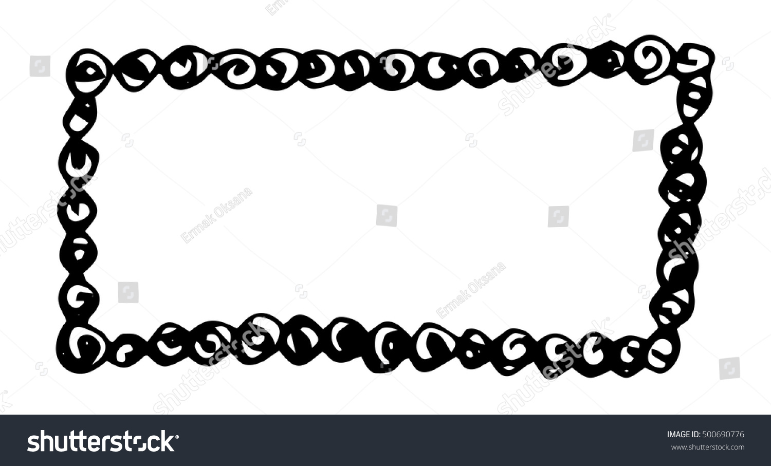 Hand Drawn Rectangle Frame Cartoon Vector Stock Vector (Royalty Free ...