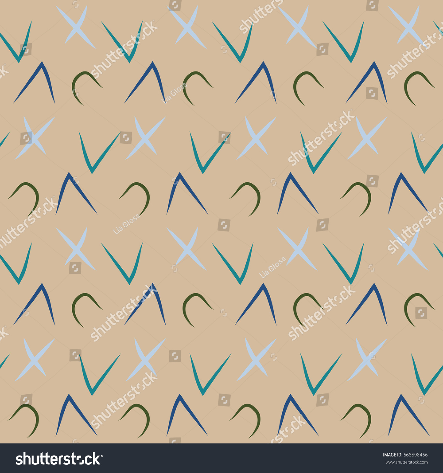 Hand Drawn Repeatable Background Wallpapers Banners Stock Vector ...