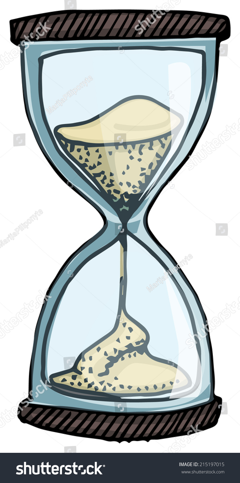 Hand Drawn Sand Clock Vector Illustration Stock Vector (Royalty Free ...