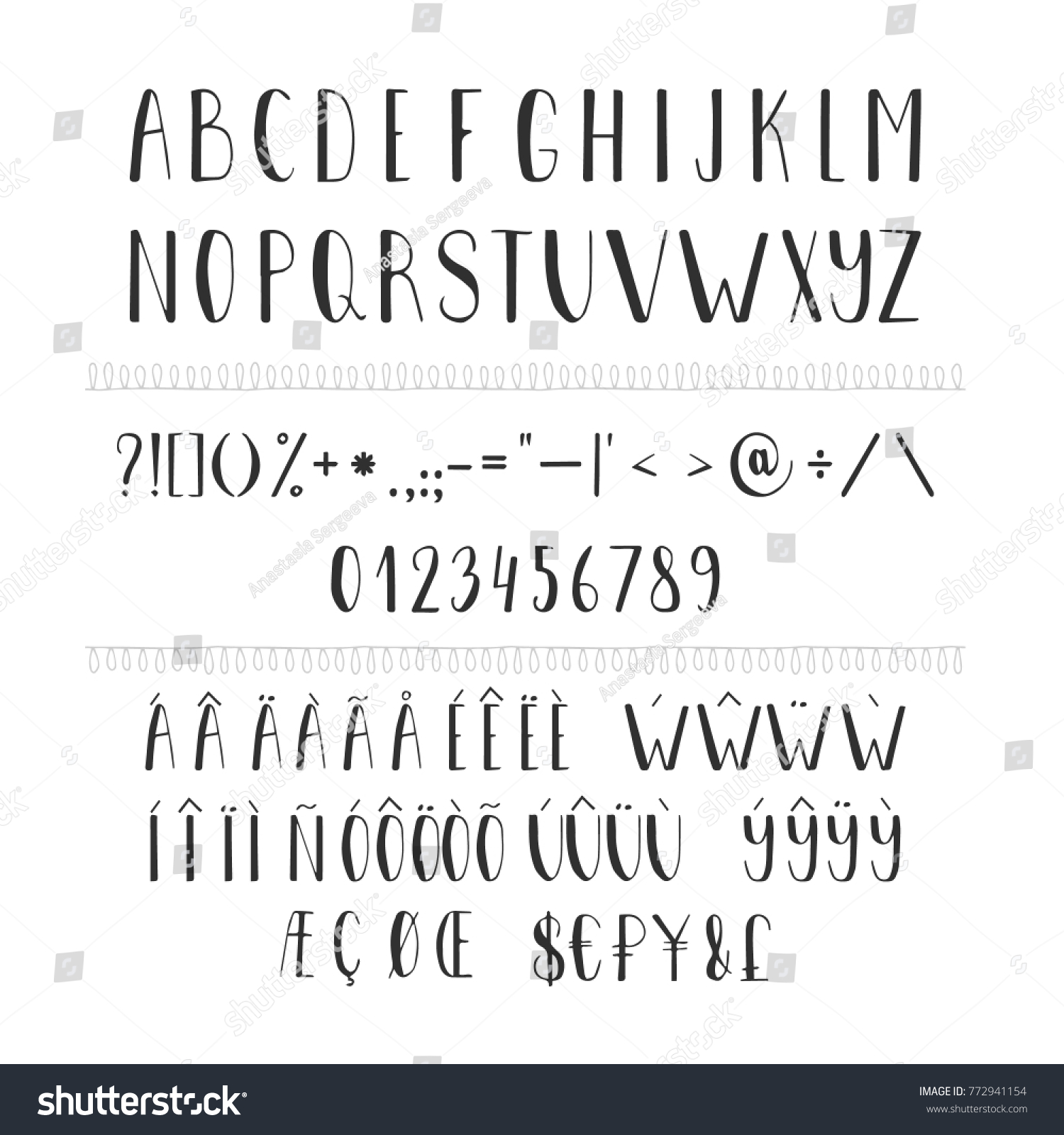 Hand Drawn Script Font Vector Isolated Stock Vector Royalty Free Hand Drawn Script Font Vector Isolated Stock Vector Royalty Free