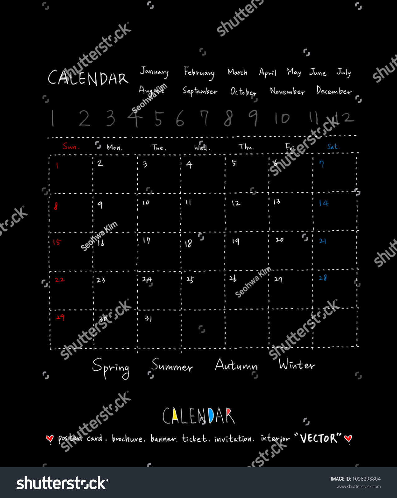 Hand Drawn Sketch Calendar Vector Stock Vector (Royalty Free ...