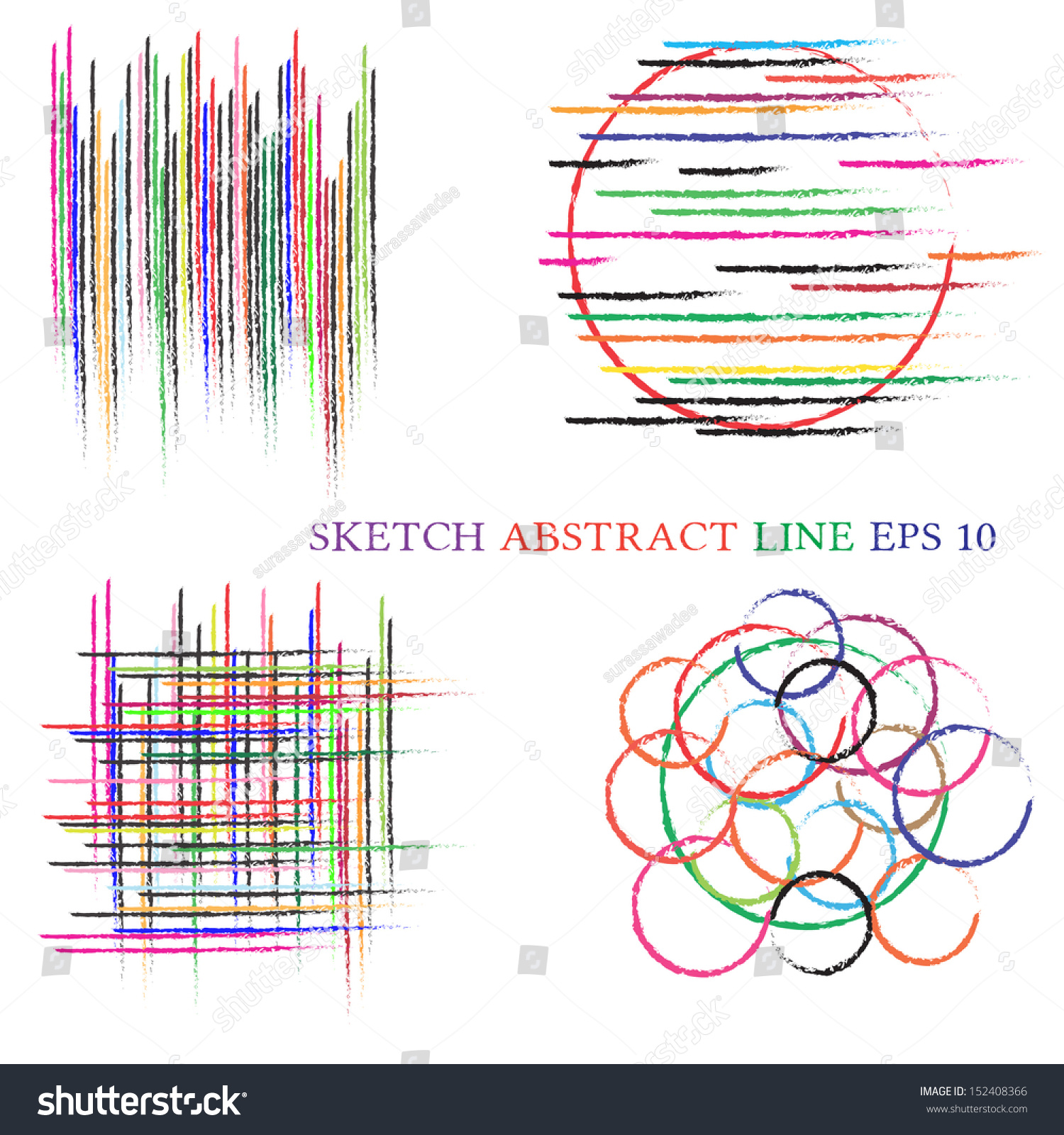 Hand Drawn Sketched Line Background Vector Stock Vector (Royalty Free ...