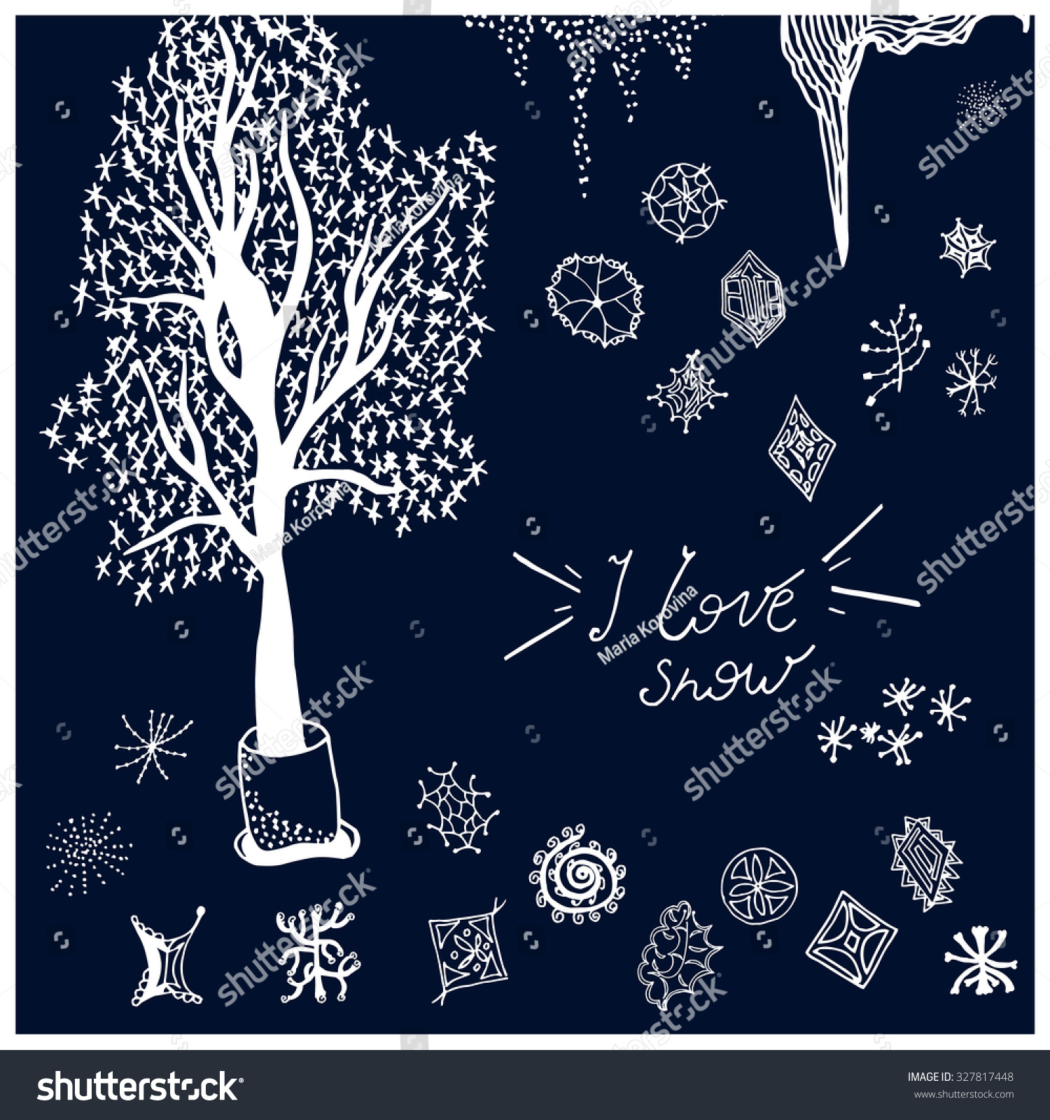 Hand Drawn Snow Vector Illustration Stock Vector (Royalty Free ...