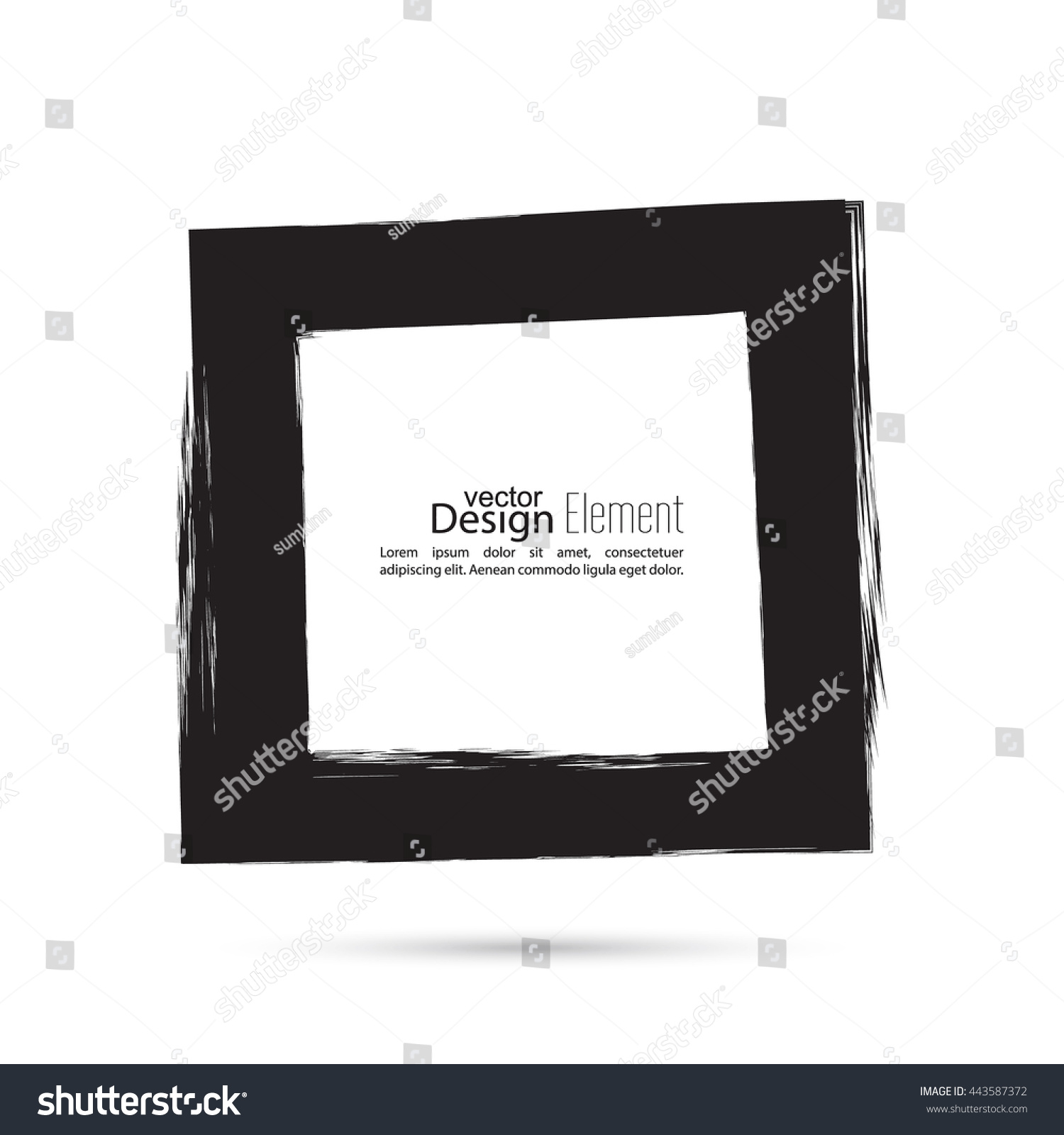 Hand Drawn Square Frame Text Box Stock Vector (Royalty Free) 443587372