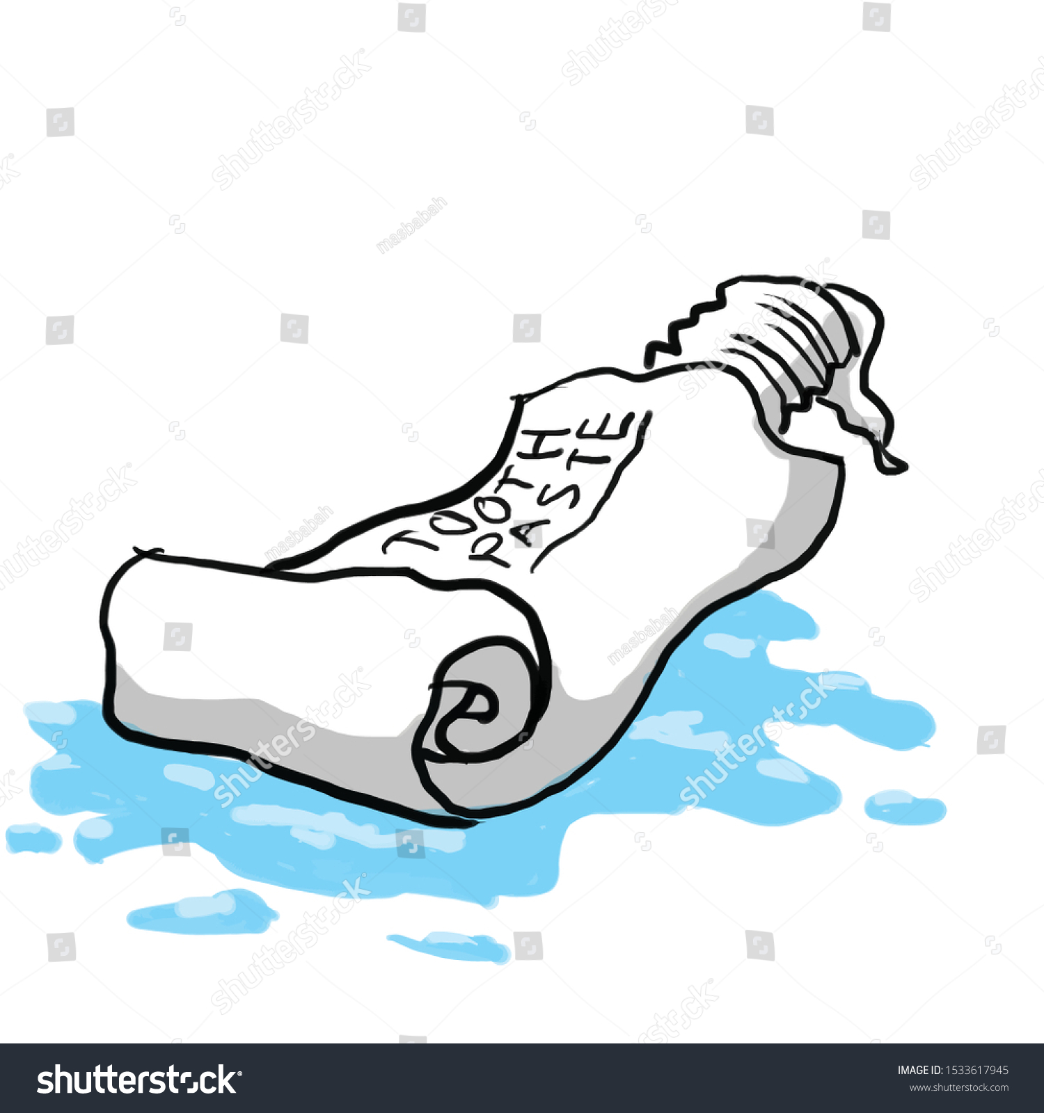 Hand Drawn Toothpaste Doodle Isolated White Stock Vector (Royalty Free ...