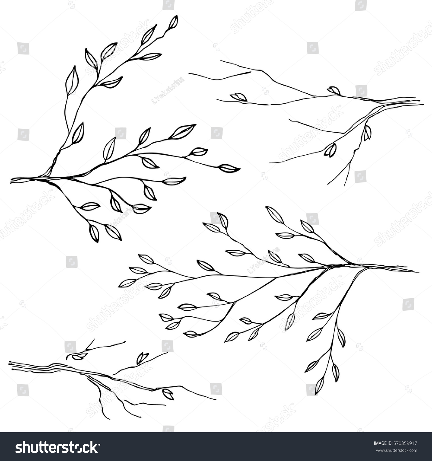 98.350 imagens de Tree branch doodle Imagens, fotos stock e vetores ...