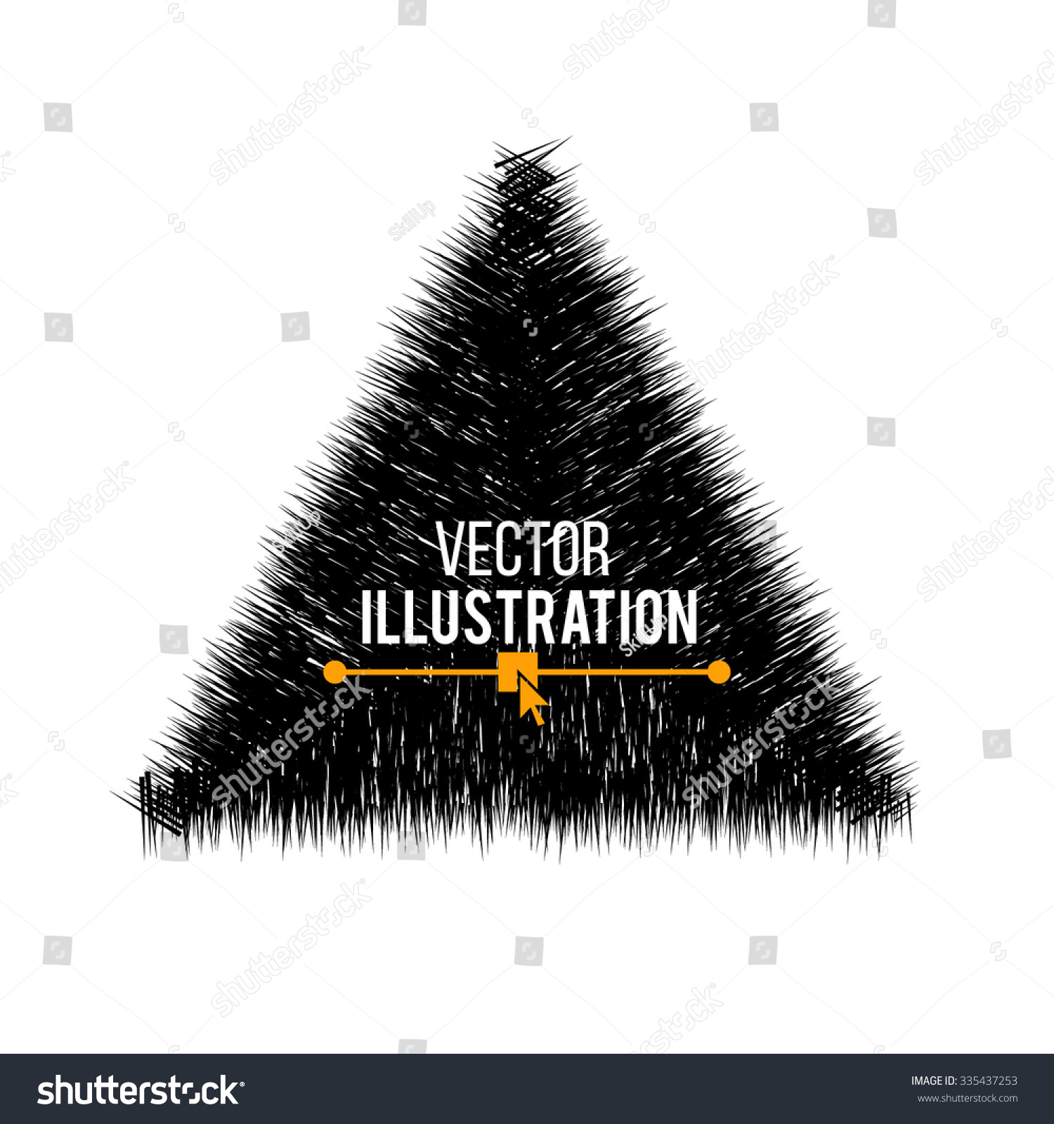Hand Drawn Triangle Banner Triangle Sign Stock Vector (Royalty Free ...
