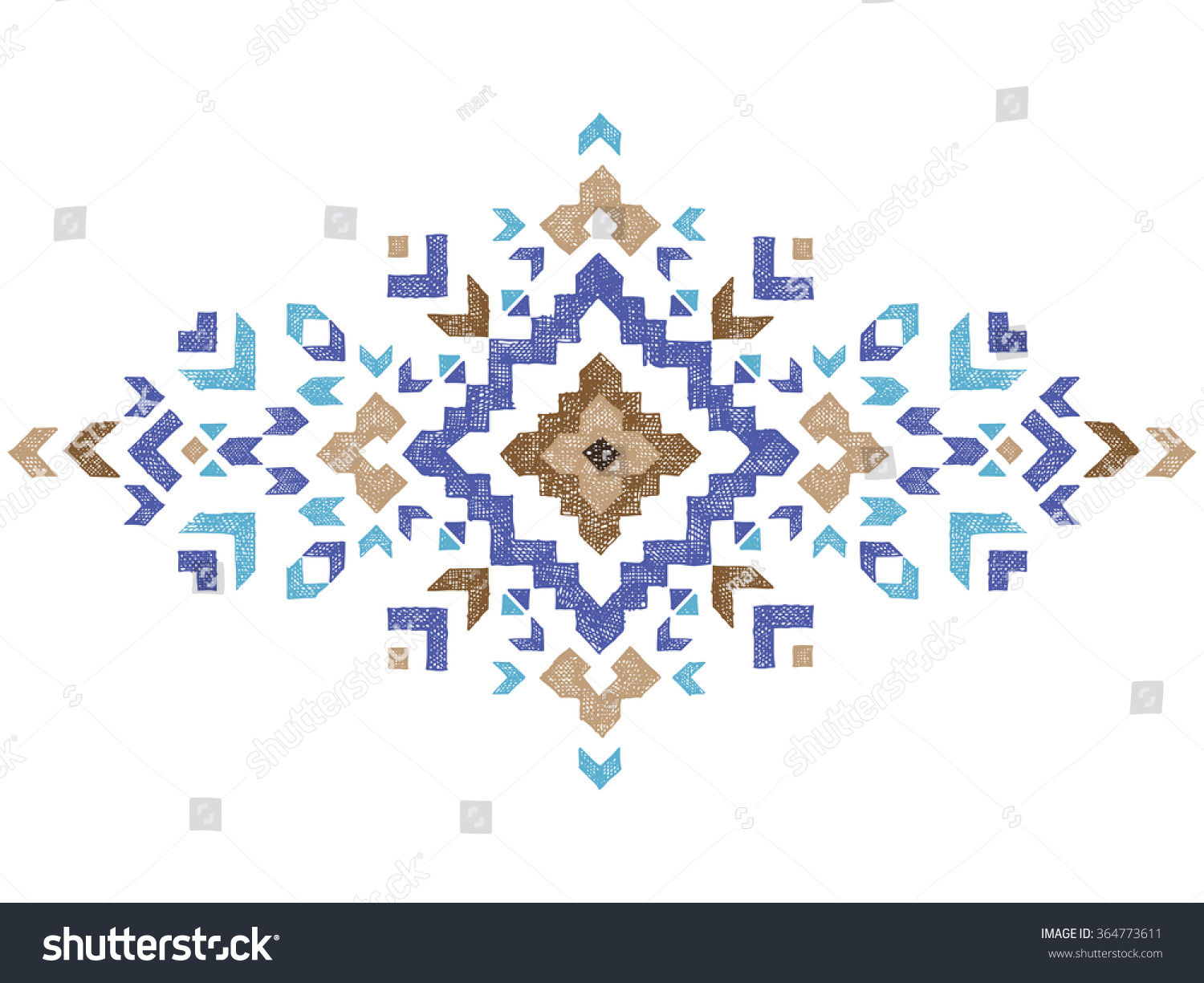 Hand Drawn Tribal Design Element Stock Vector (Royalty Free) 364773611 ...