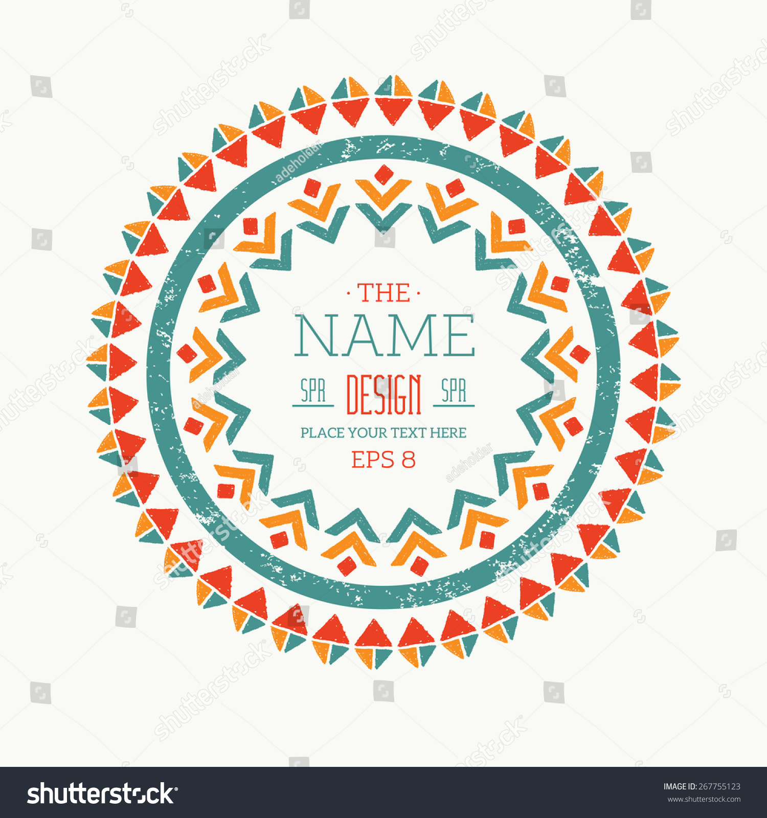 Hand Drawn Tribal Round Composition Vector Stock Vector (Royalty Free ...
