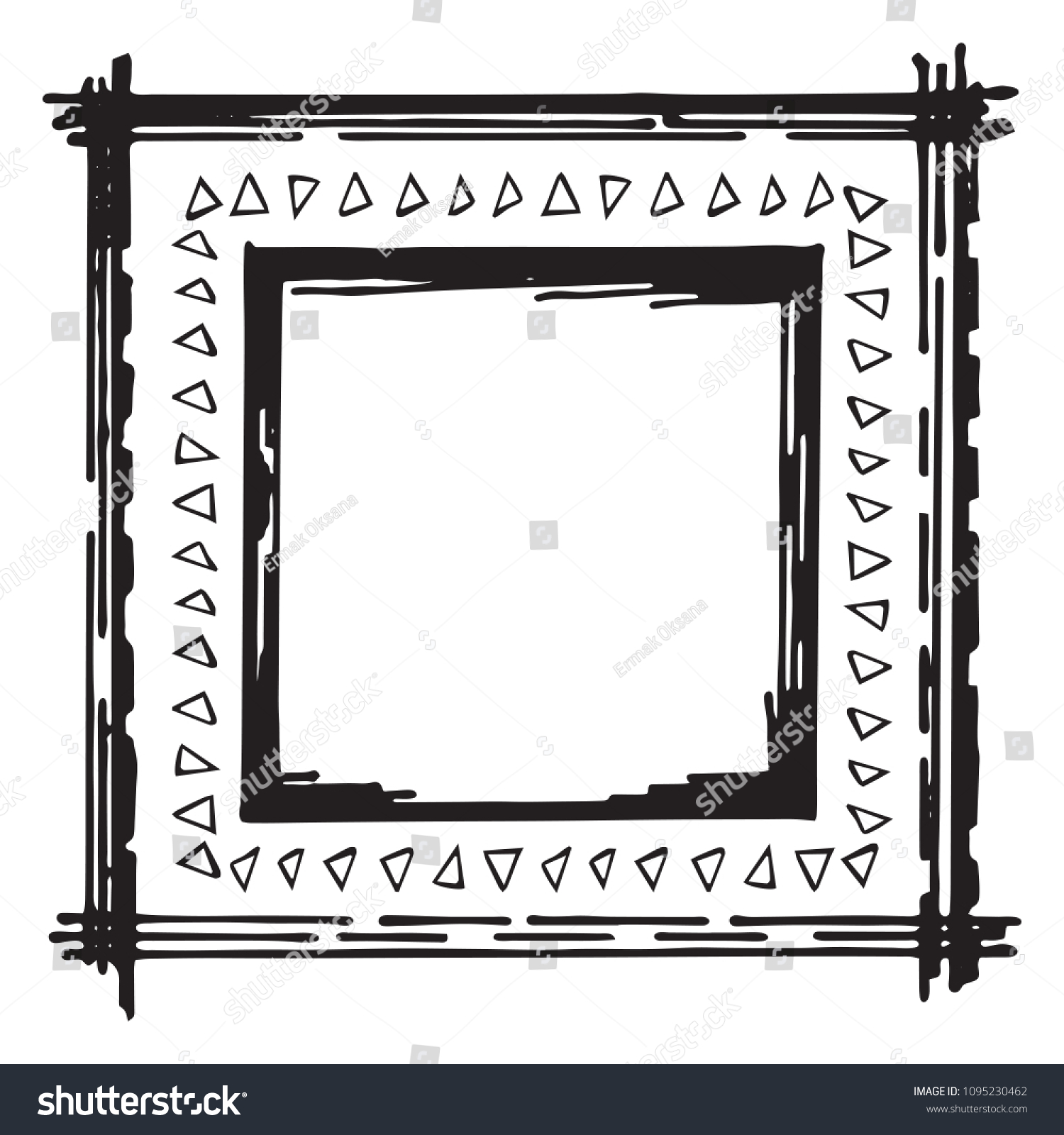 Hand Drawn Vector Frames Cartoon Style: เวกเตอร์สต็อก (ปลอดค่าลิขสิทธิ์ ...