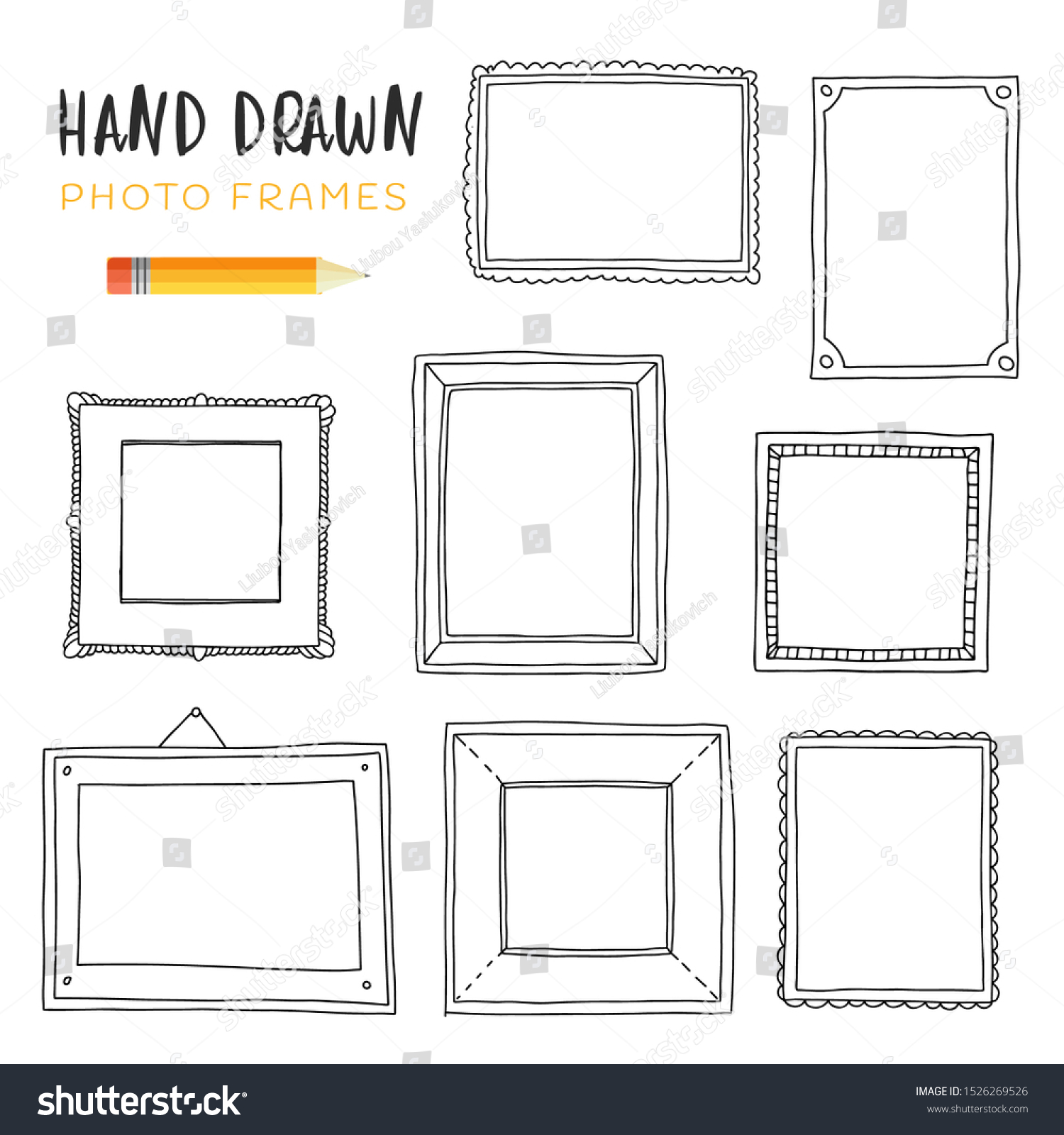 Handdrawn Vector Illustrations Decorative Vector Template Stock Vector ...