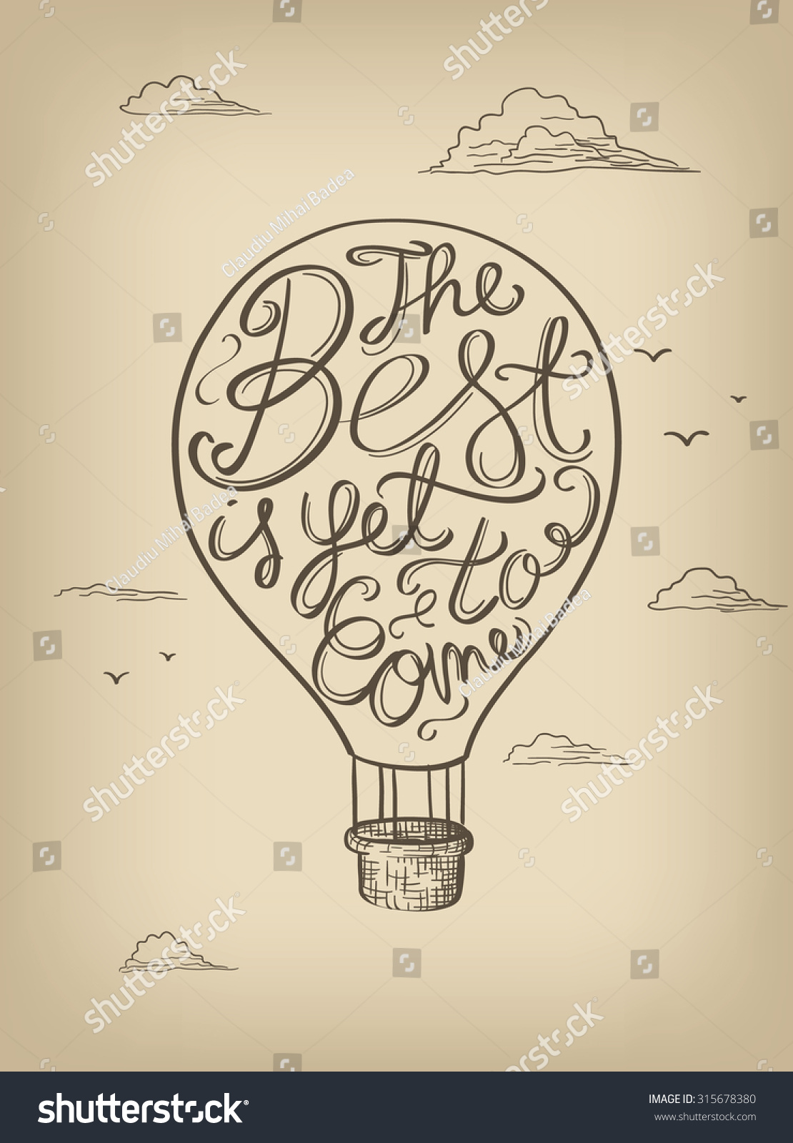 Hand Drawn Vector Motivational Poster: vector de stock (libre de ...