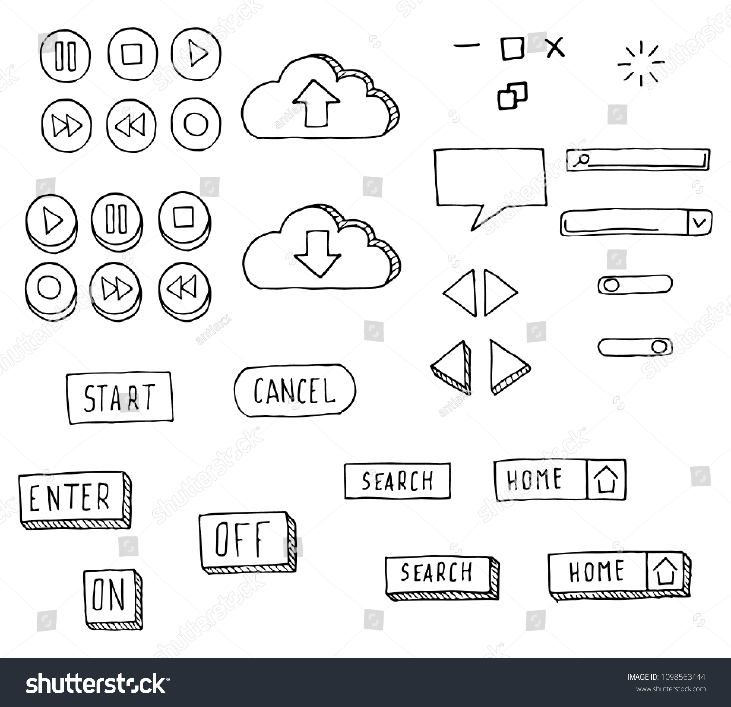 90,120 Button doodle 이미지, 스톡 사진 및 벡터 | Shutterstock