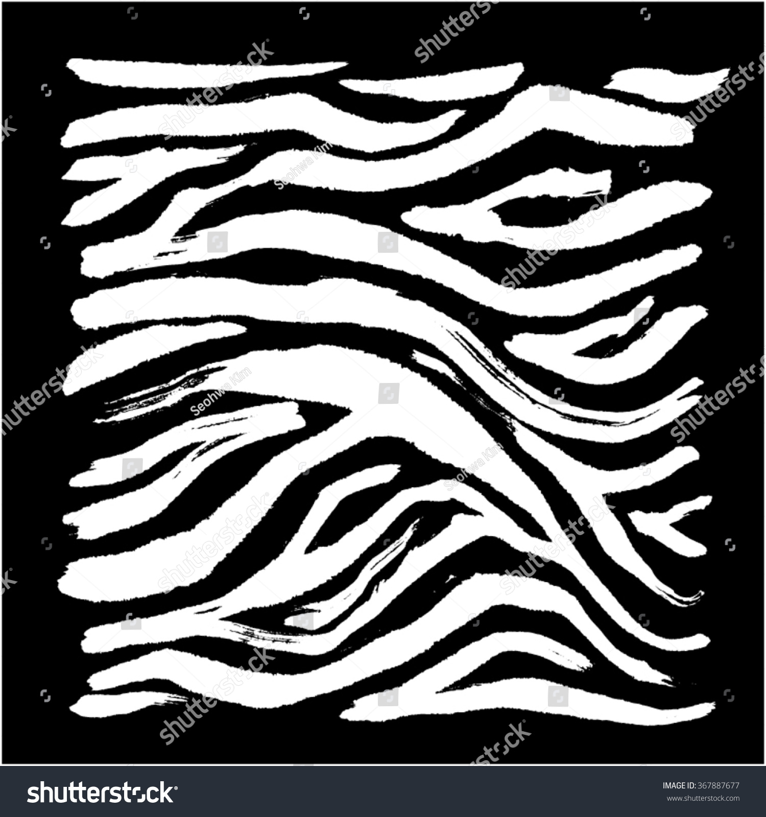 Hand Drawn Zebra Print Vector Stock Vector (Royalty Free) 367887677