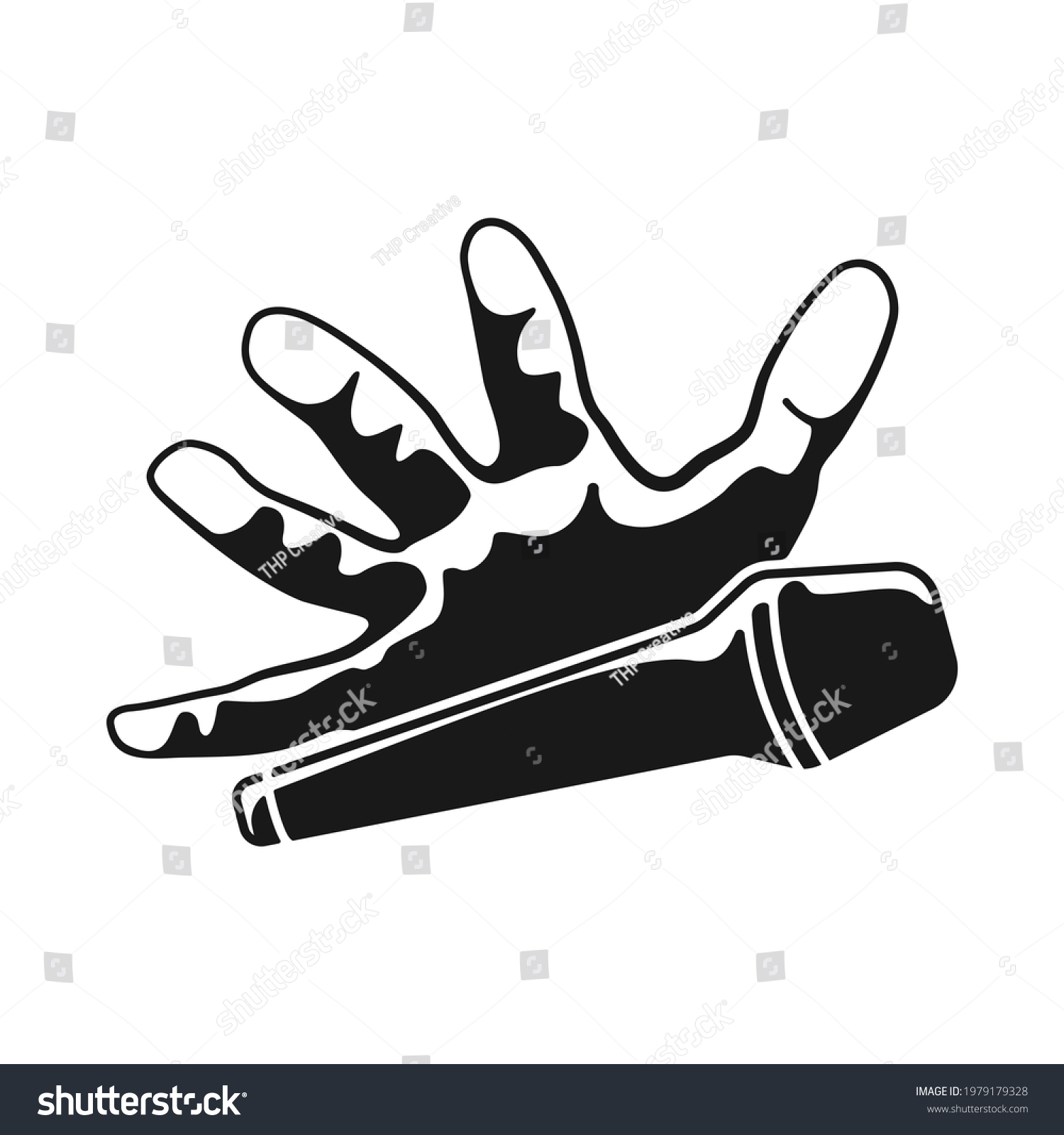 Hand Dropping Microphone Mic Drop Concept Stock Vector (Royalty Free ...