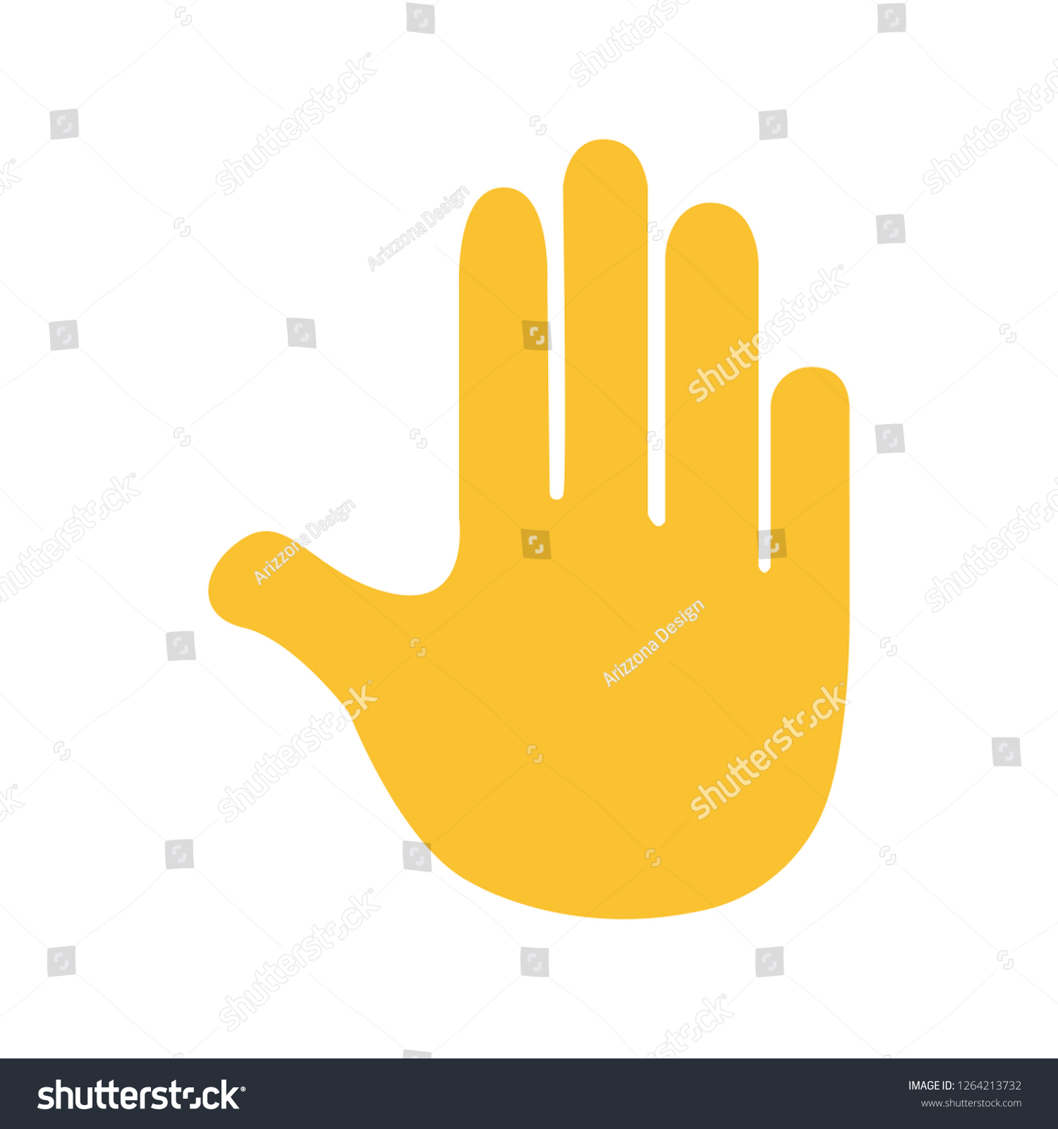 Hand Emoji Vector Stock Vector (Royalty Free) 1264213732