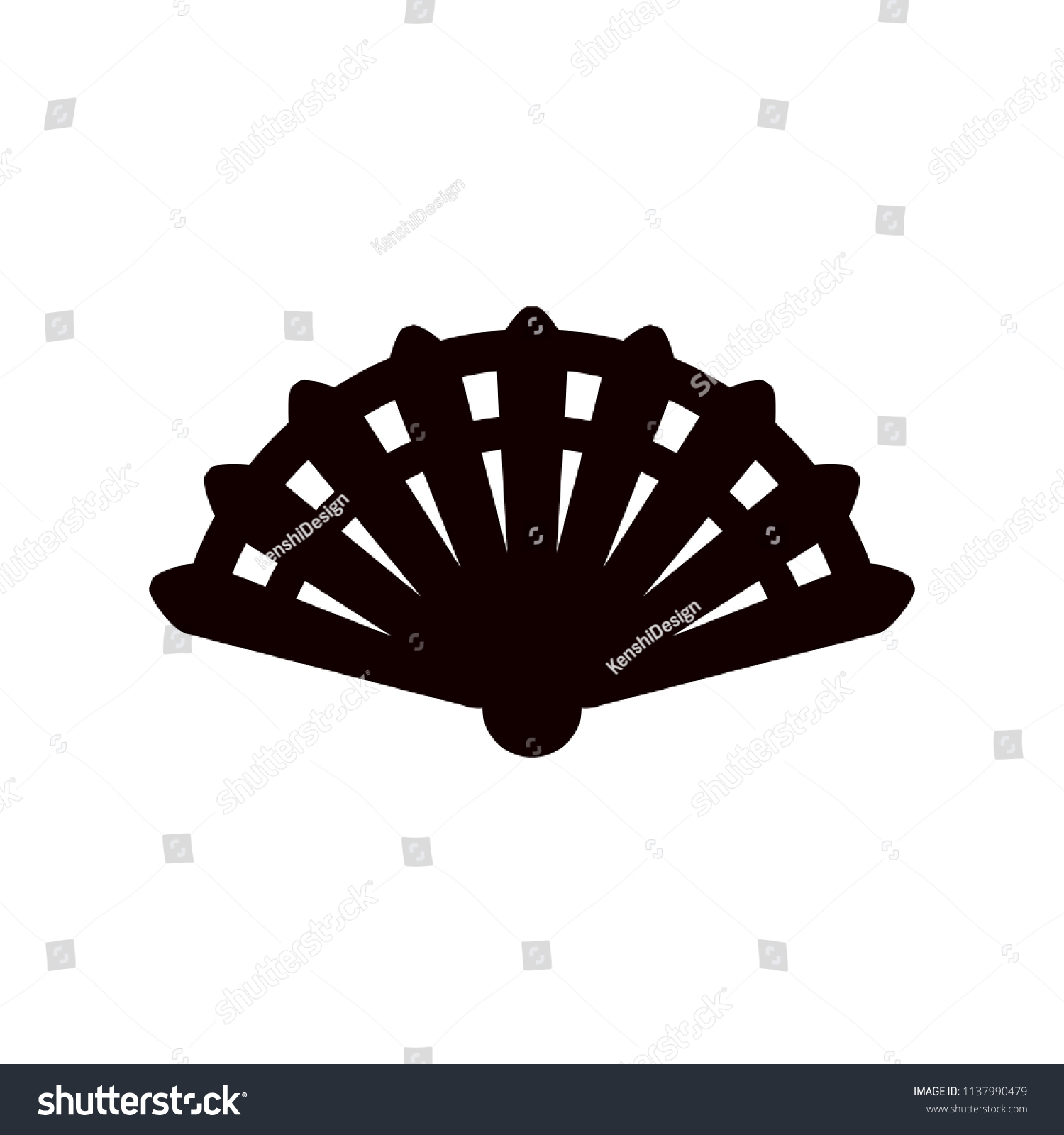 Hand Fan Icon Vector Stock Vector (Royalty Free) 1137990479 | Shutterstock