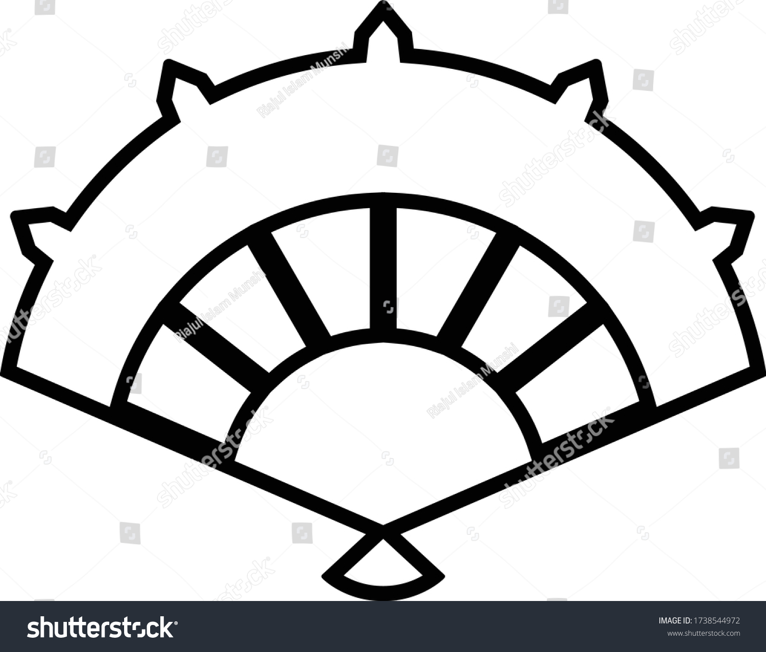 Hand Fan Icon Vector Illustration Stock Vector (Royalty Free ...