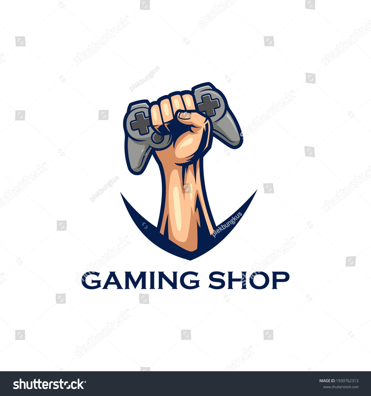 Hand Gaming Controller Joystick Fun Game Stock Vector (Royalty Free ...