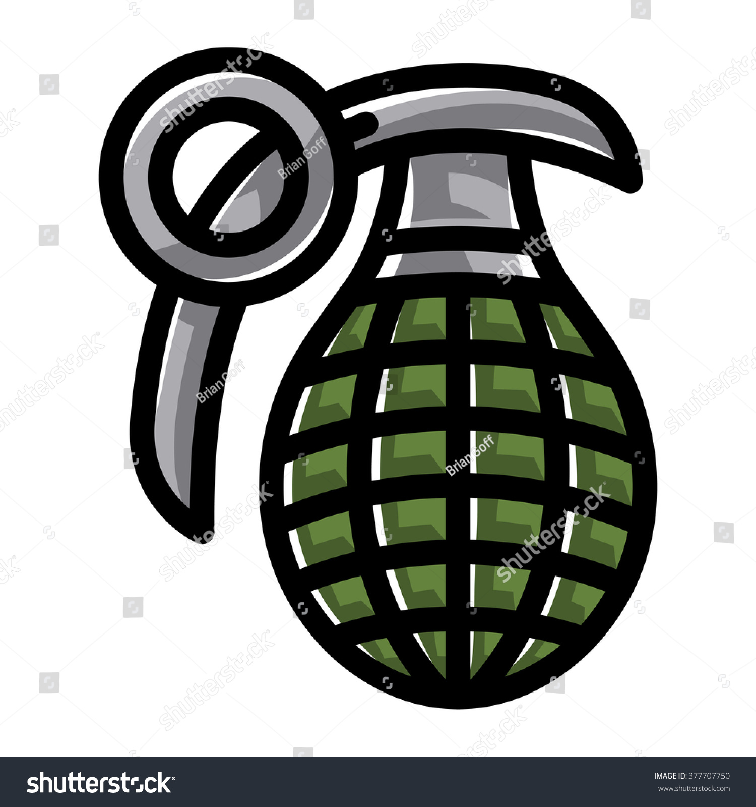Hand Grenade Vector Illustration Stock Vector (Royalty Free) 377707750