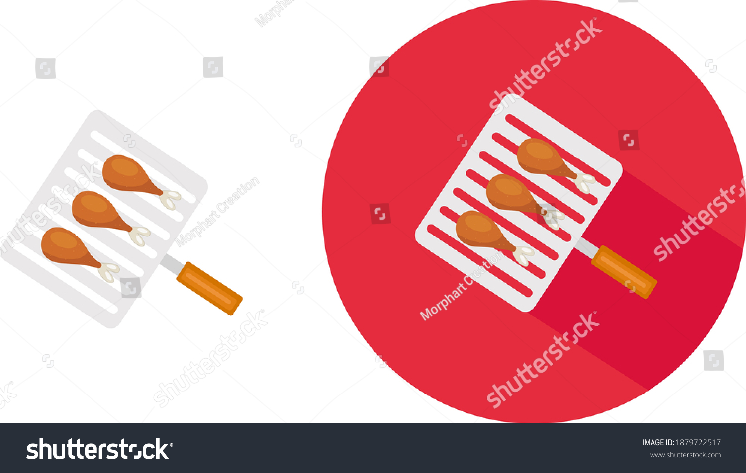 Hand Grill Illustration Vector On White Stock Vector (Royalty Free ...