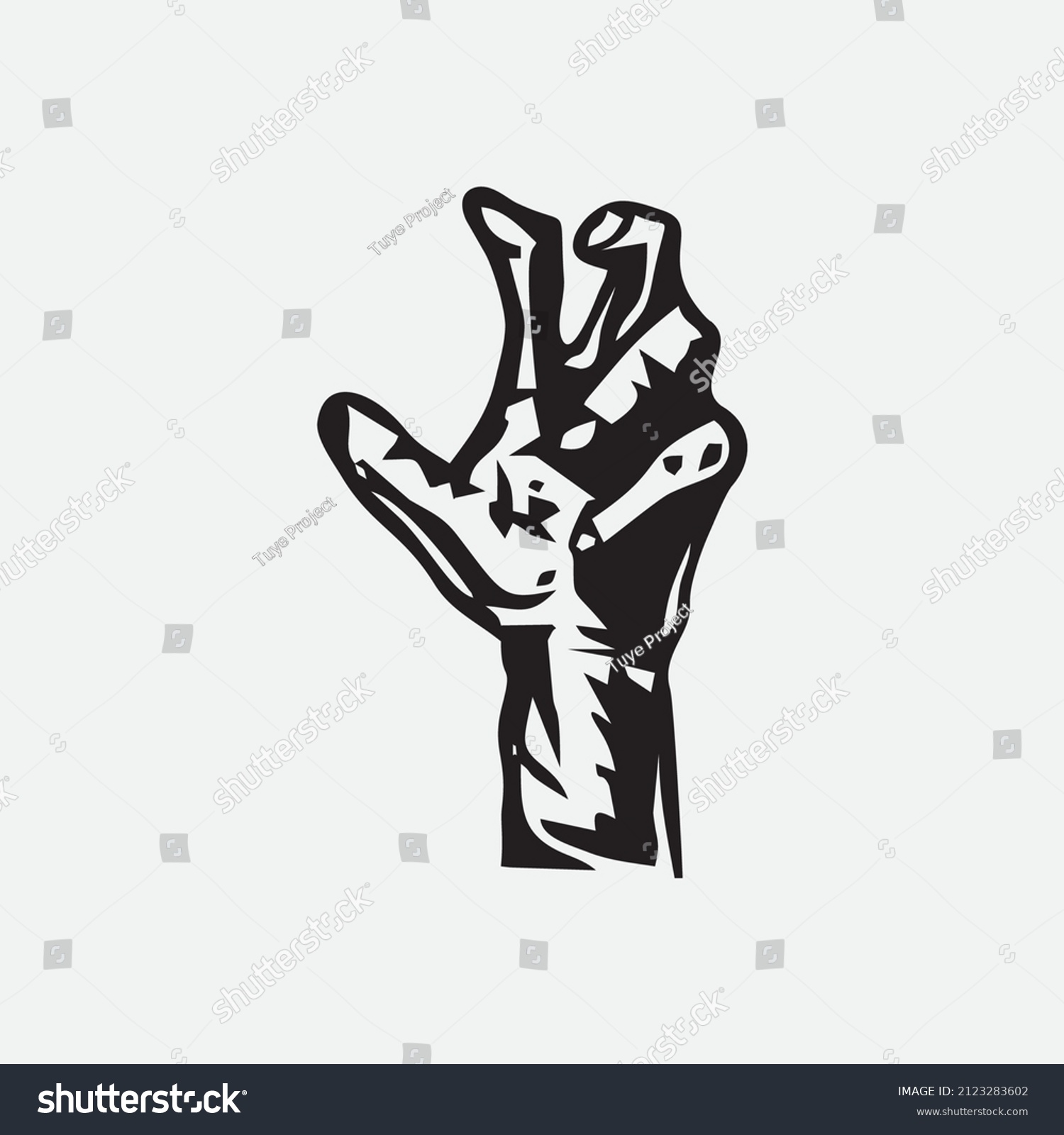 Hand Halloween Drawing Vector Illustration Stock Vector (Royalty Free ...