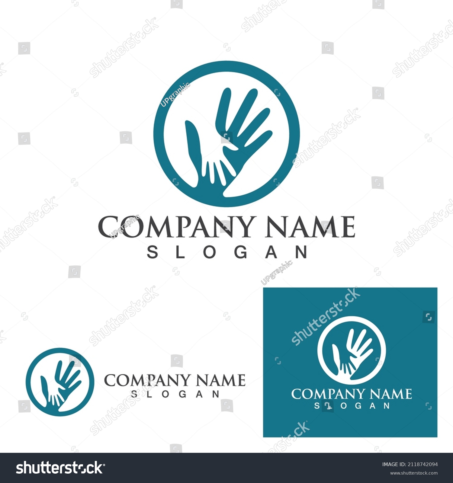 Hand Help Logo Symbol Vector Stock Vector (Royalty Free) 2118742094 ...