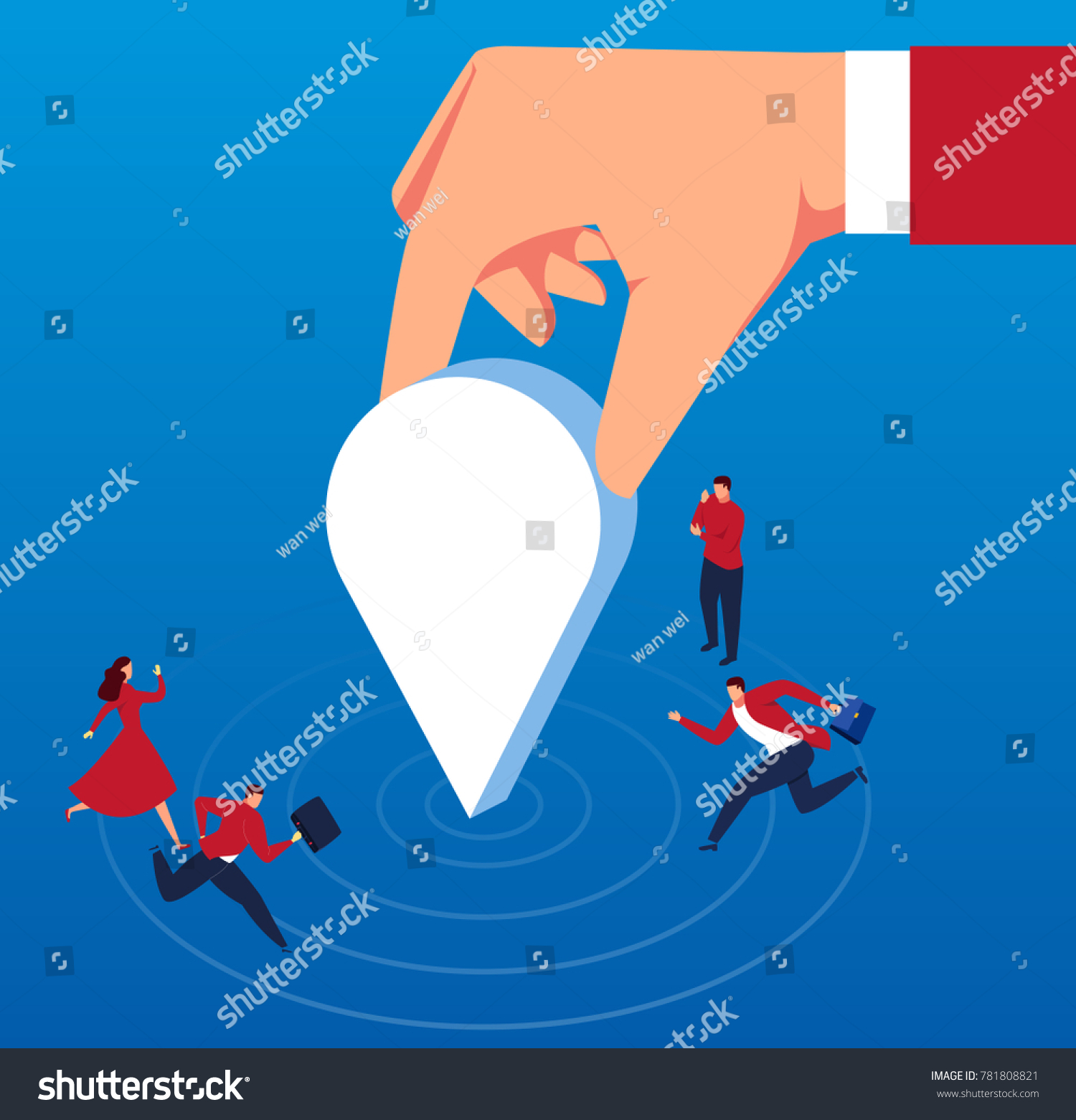 Hand Helping Guide Direction Stock Vector (Royalty Free) 781808821 ...