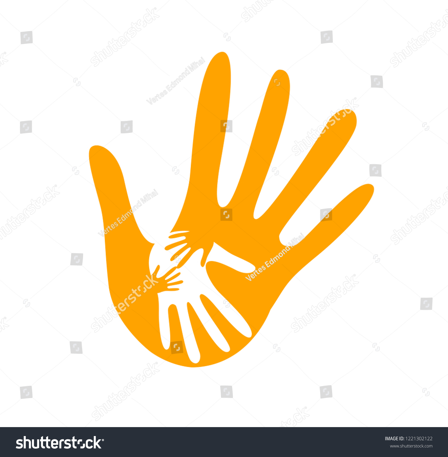 Hand Helping Illustration Stock Vector (Royalty Free) 1221302122 ...