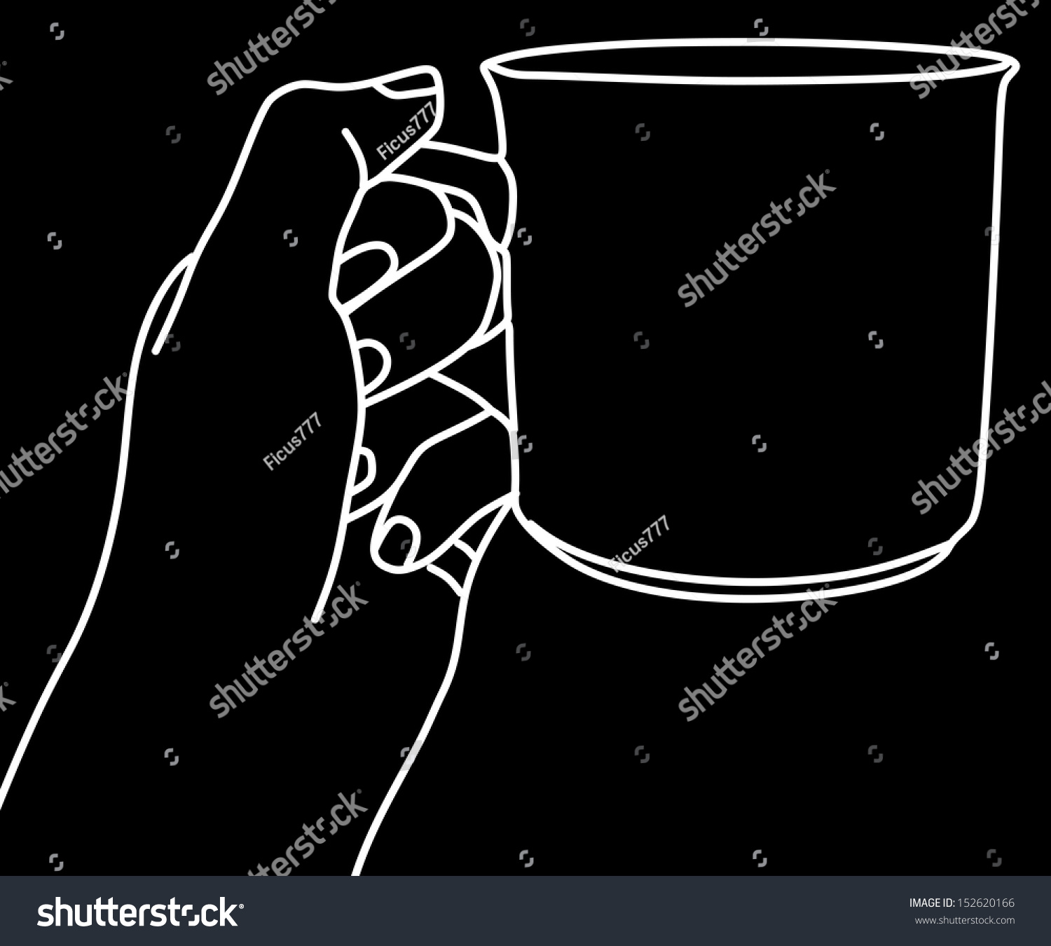 Hand Holding Cup Vector Illustration Stock Vector (Royalty Free) 152620166