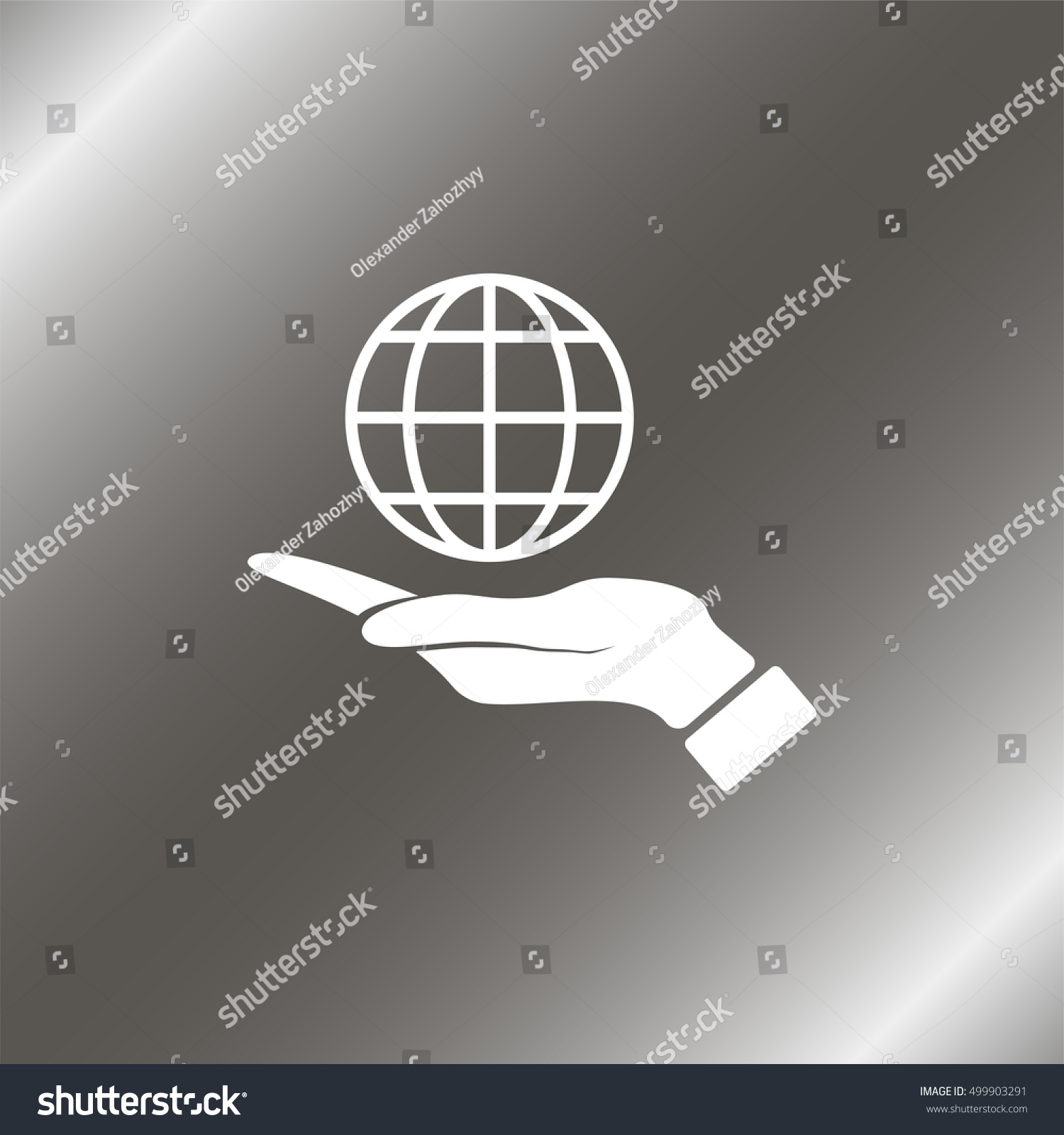 Hand Holding Globe Icon Stock Vector (Royalty Free) 499903291 ...