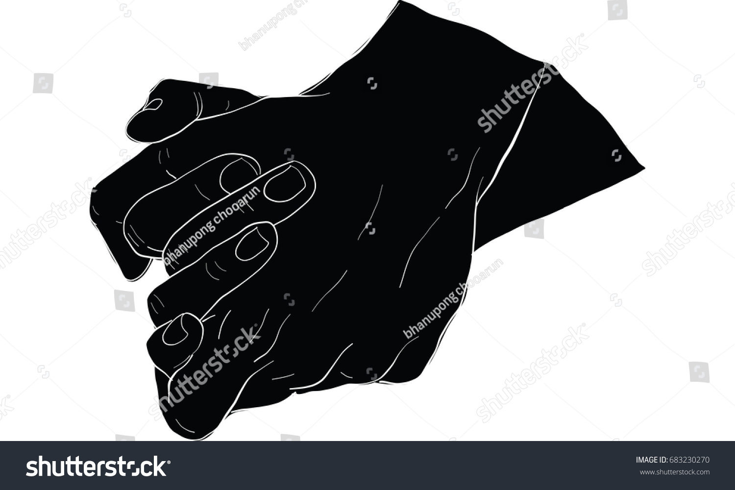 Hand Holding Hand Together Vector Stock Vector (Royalty Free) 683230270 ...