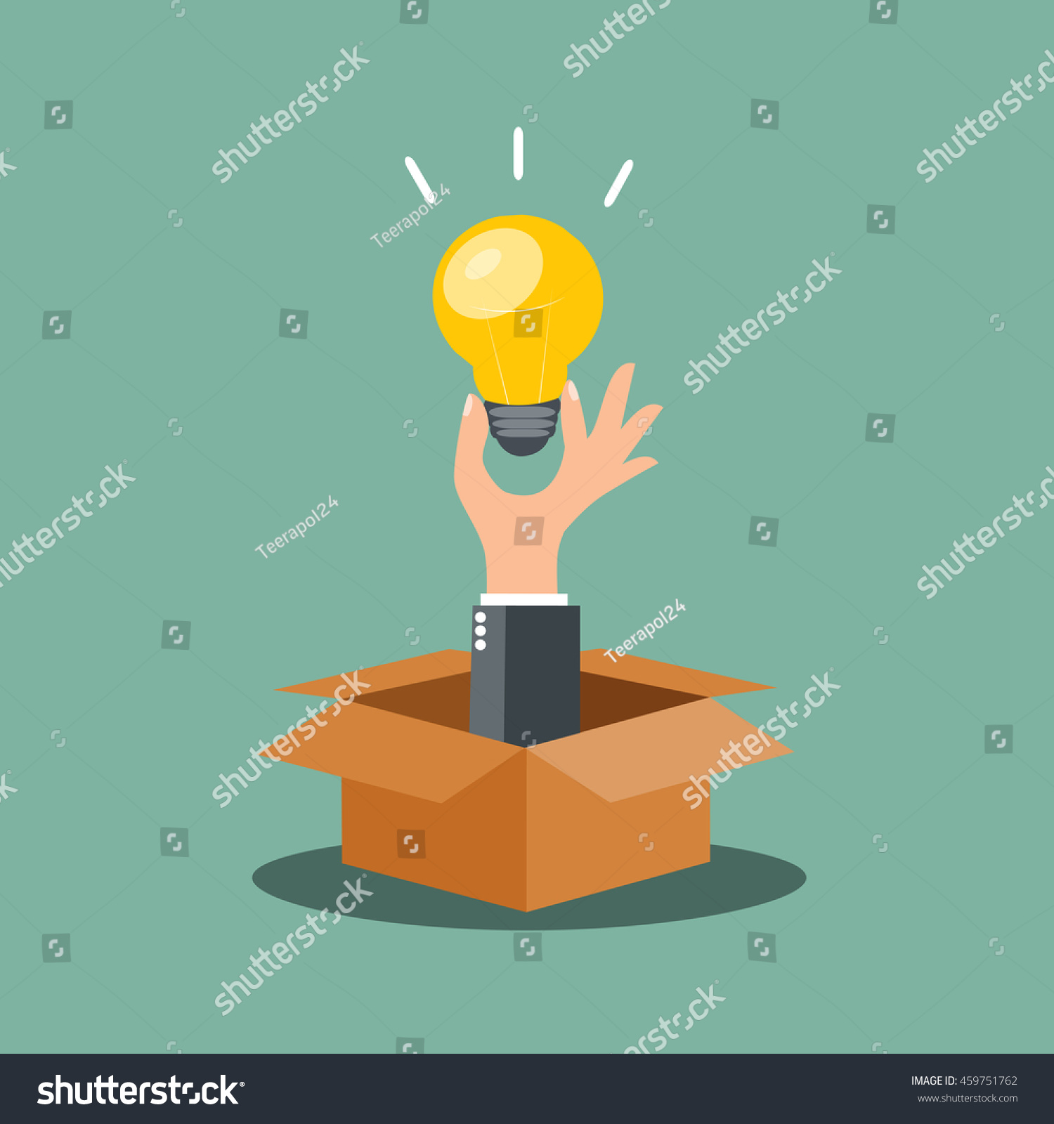 Hand Holding Idea Vector Illustration Stock Vector (Royalty Free ...