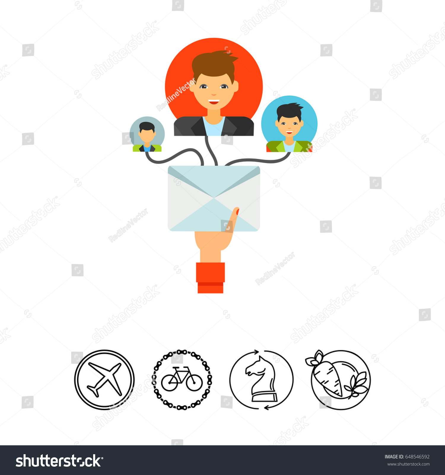 Hand Holding Mail Vector Icon Stock Vector (Royalty Free) 648546592 ...
