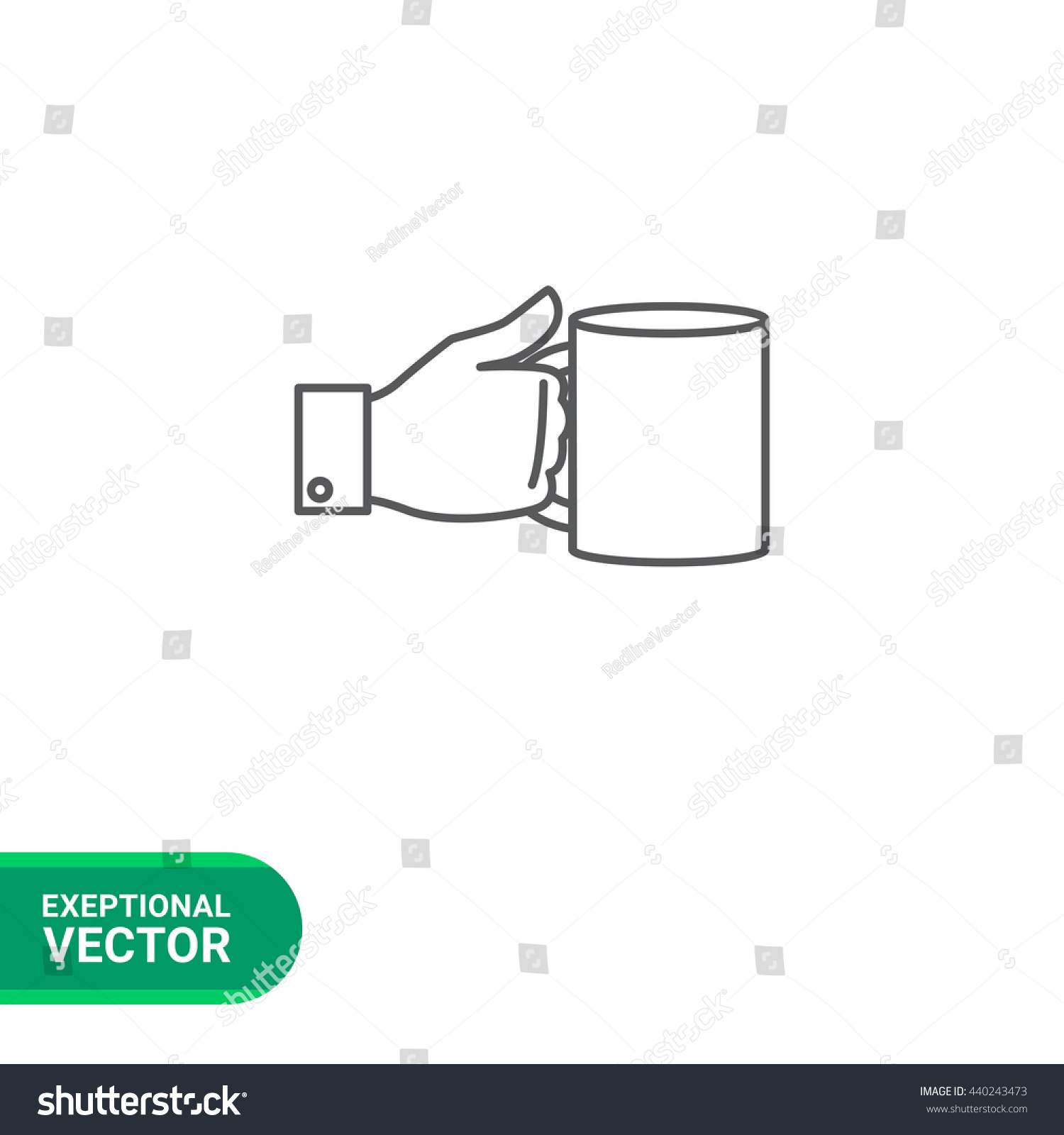 Hand Holding Mug Stock Vector 440243473 - Shutterstock
