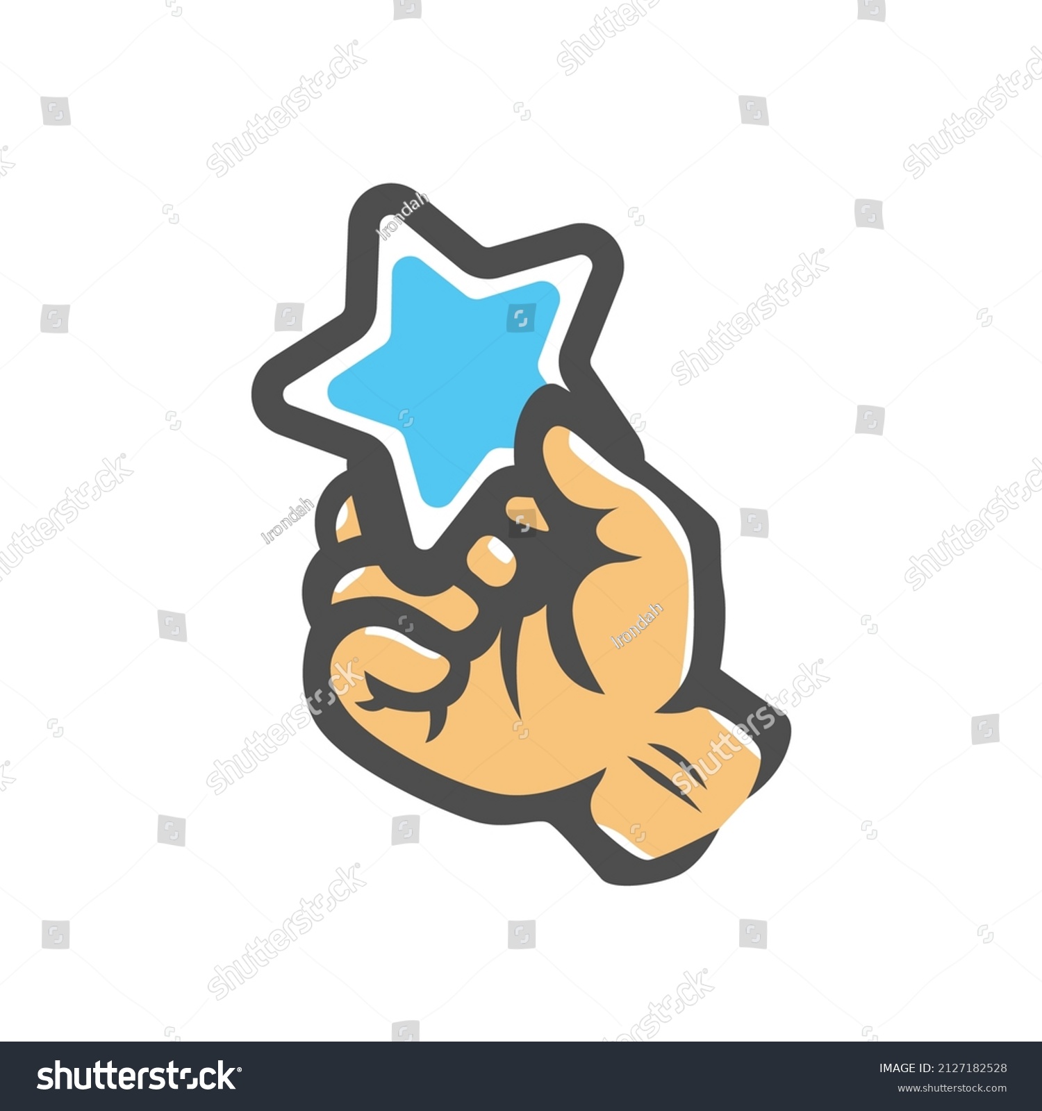 Hand Holding Star Icon Vector Stock Vector (Royalty Free) 2127182528 ...
