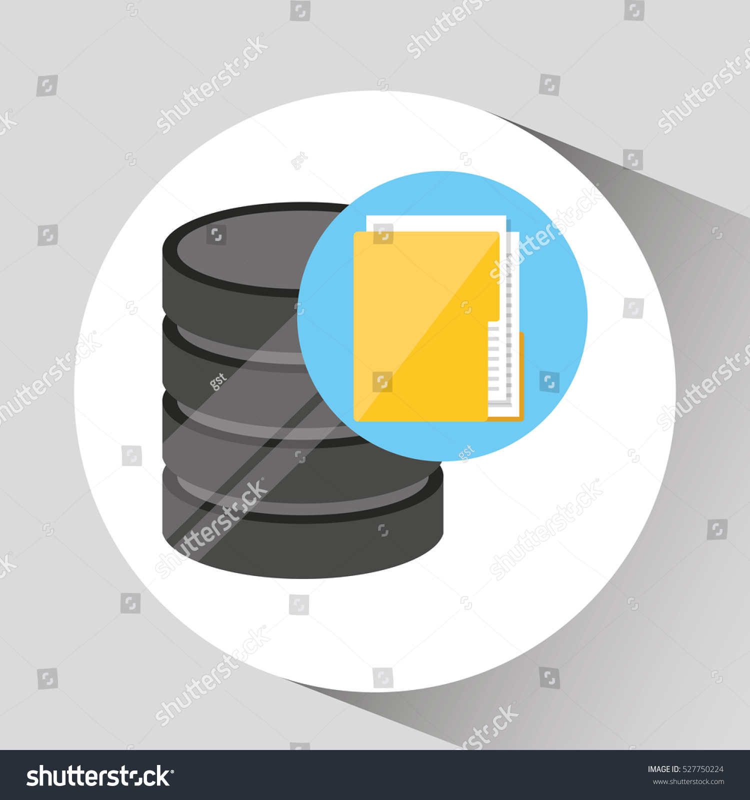 Hand Holds Data File Folder Icon: vetor stock (livre de direitos ...