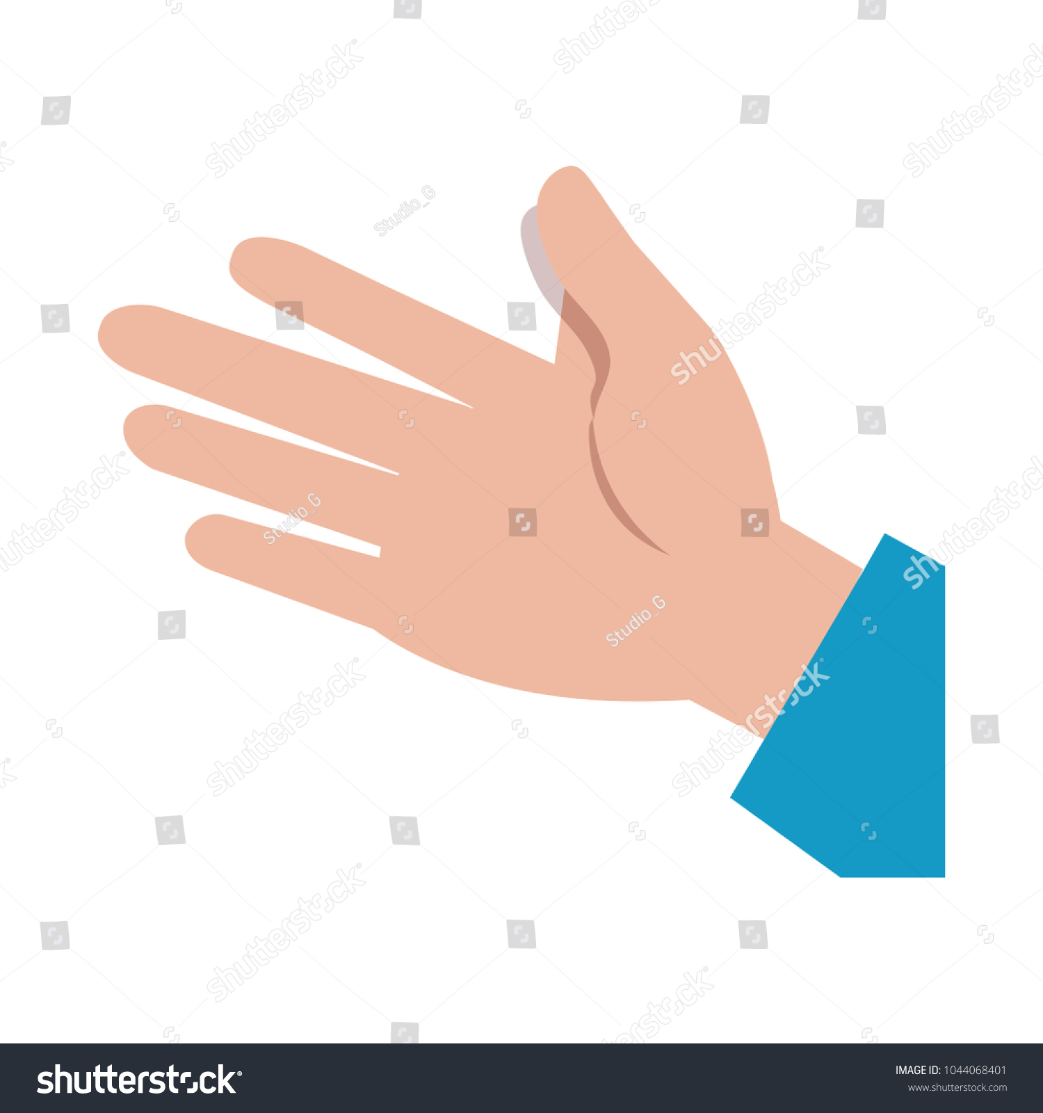 Hand Human Palm Icon Stock Vector (Royalty Free) 1044068401 | Shutterstock