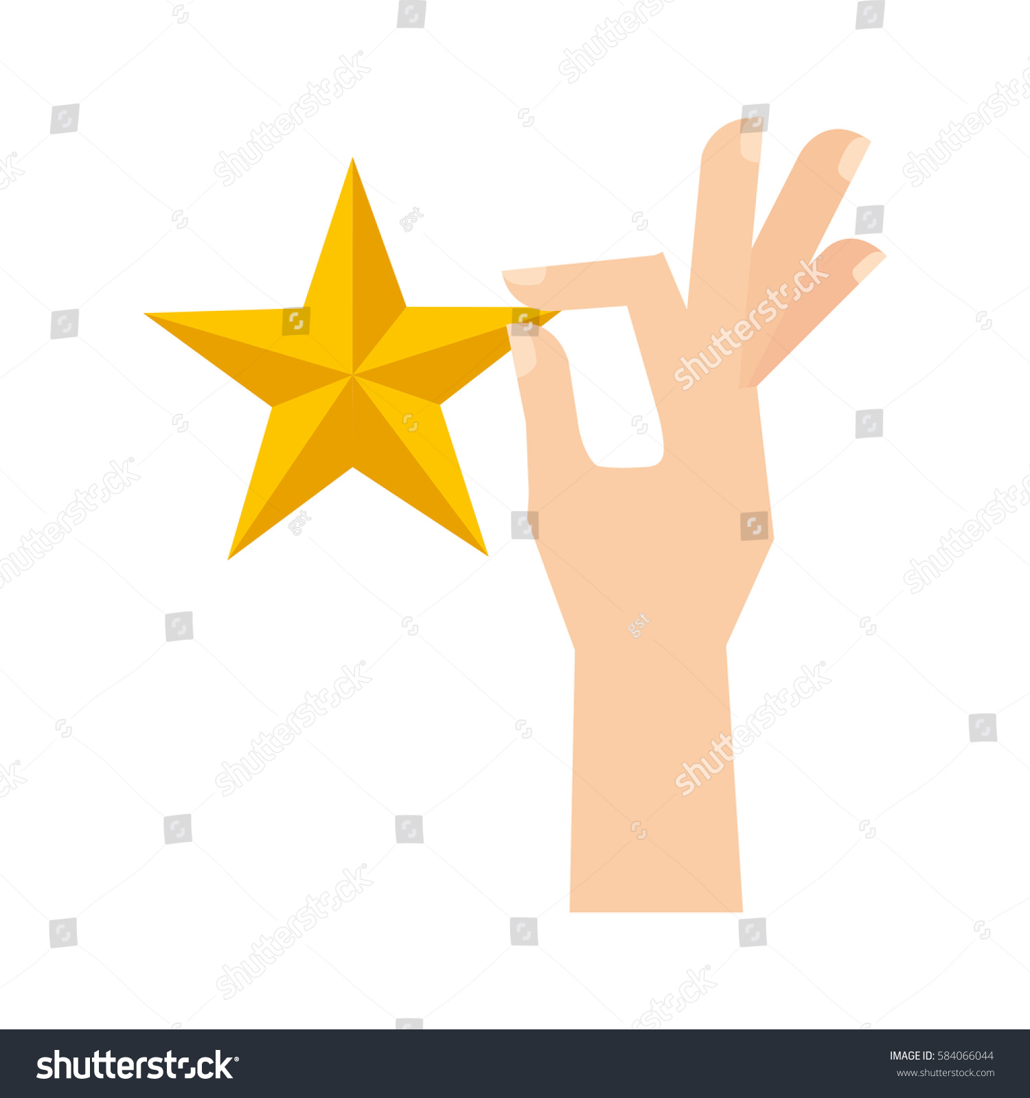 Hand Human Star Stock Vector (Royalty Free) 584066044