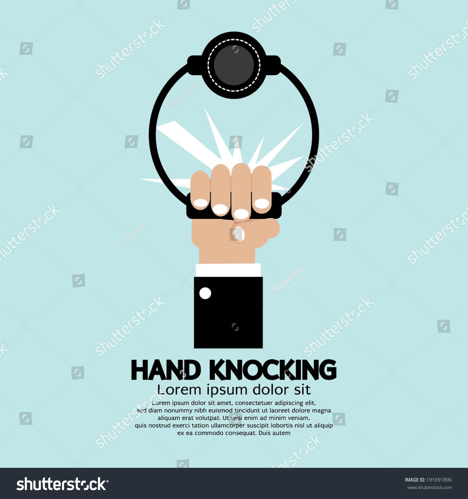 Hand Knocking Vector Illustration: เวกเตอร์สต็อก (ปลอดค่าลิขสิทธิ์ ...