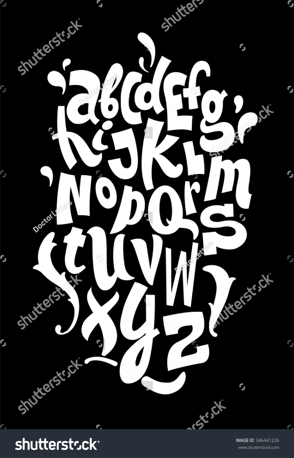 Hand Lettering Alphabet Vector Stock Vector (Royalty Free) 346441226 ... Hand Lettering Alphabet Vector Stock Vector (Royalty Free) 346441226 ...