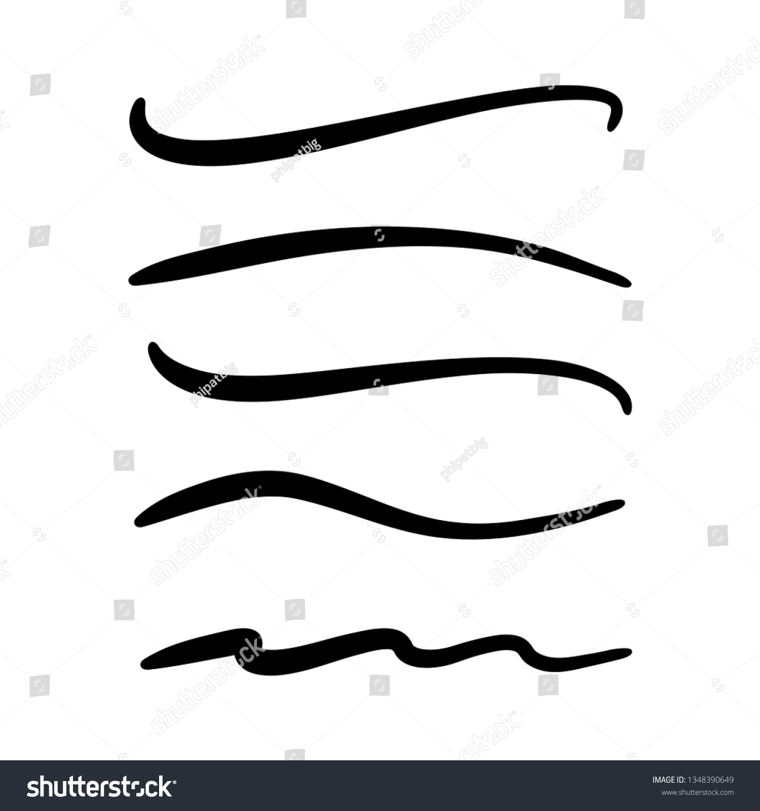 líneas de letras manuales, vectorial de: vector de stock (libre de ...