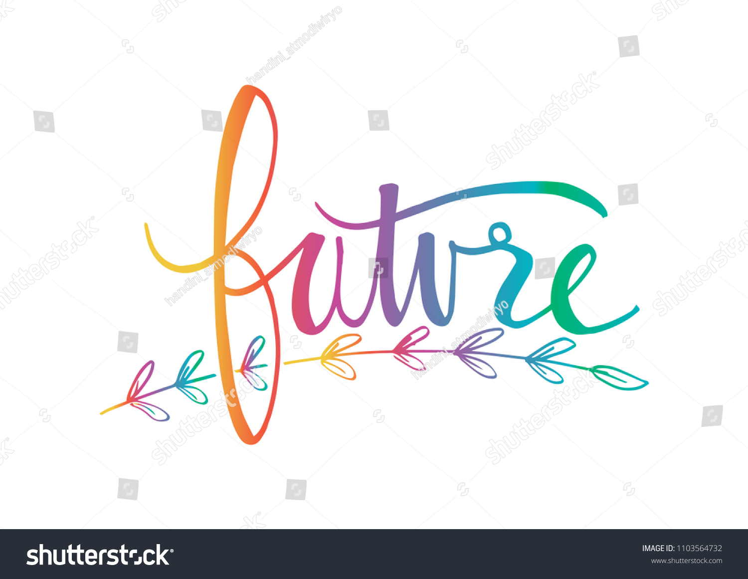 Hand Lettering Phrase Future Text Stock Vector (Royalty Free ...