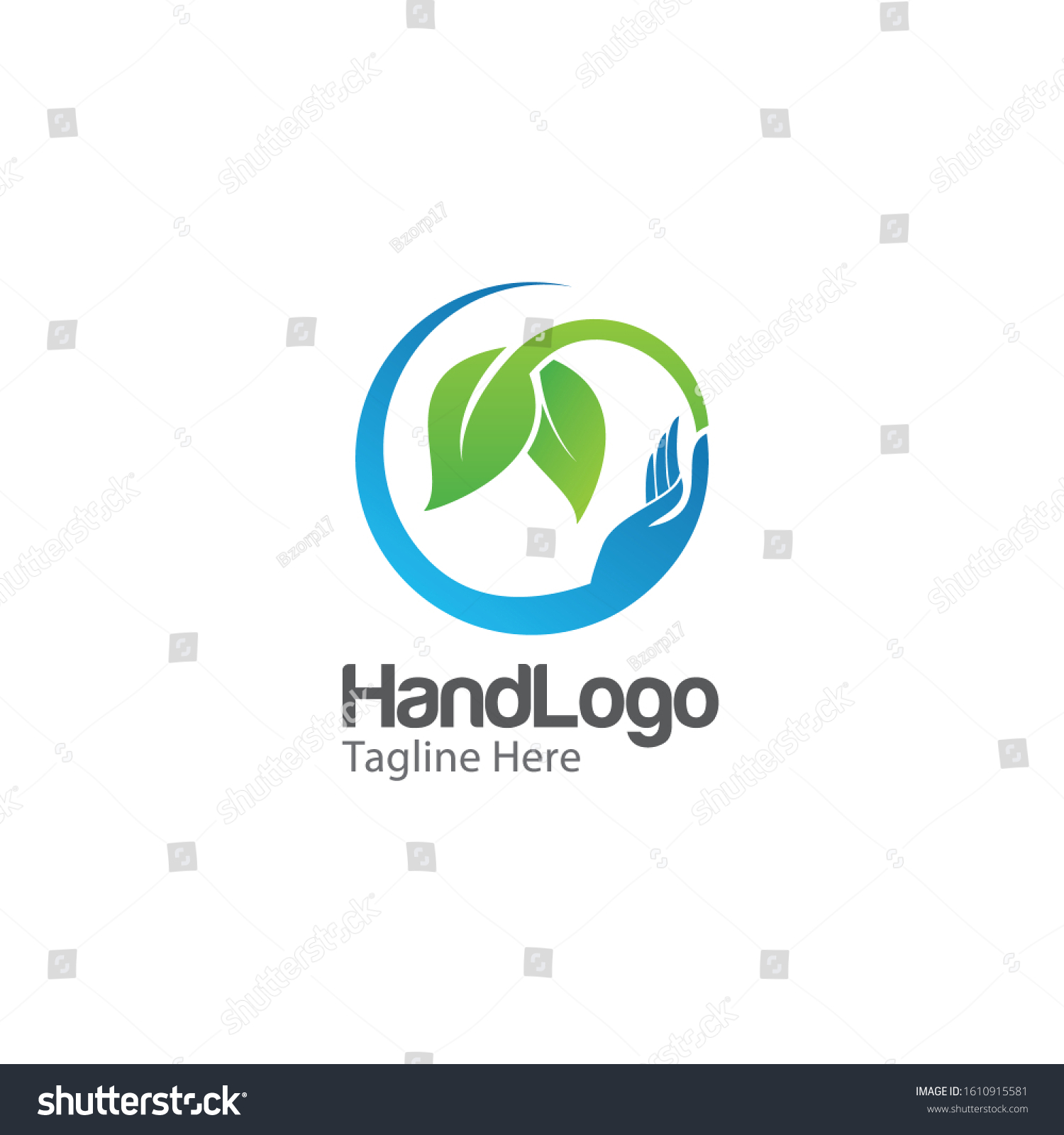 Hand Logo Icon Vector Template Stock Vector (Royalty Free) 1610915581 ...