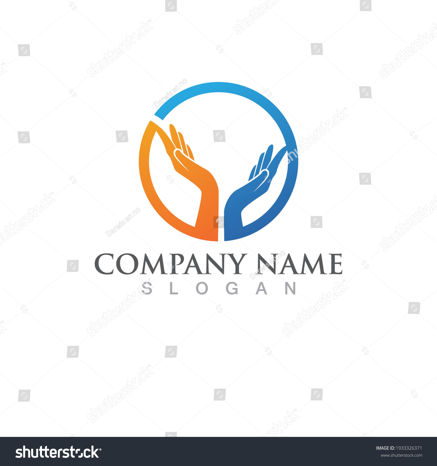 Hand Logo Symbol Vector Stock Vector (Royalty Free) 1933326371