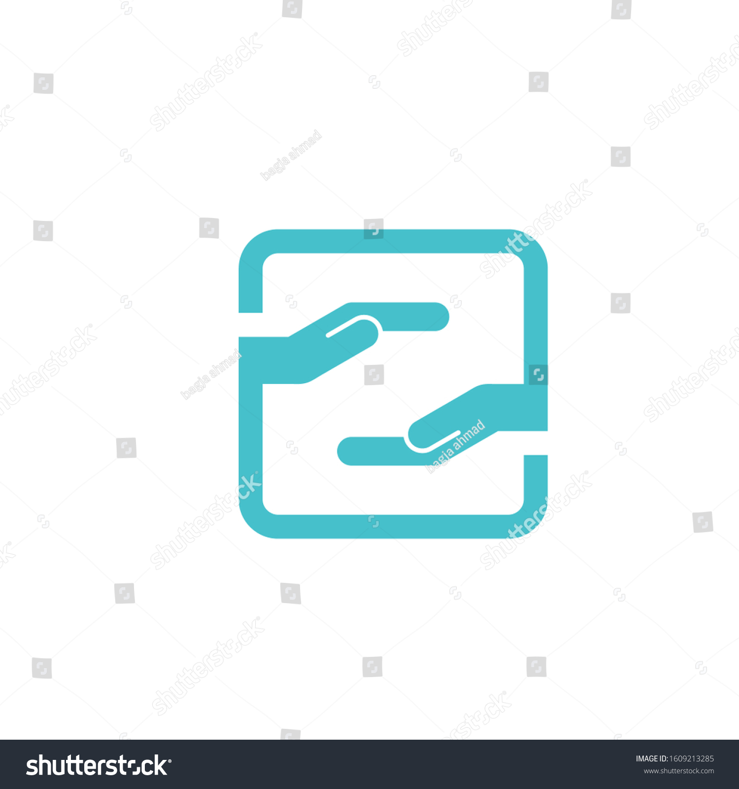 Hand Logo Design Simple Modern Template Stock Vector (Royalty Free ...