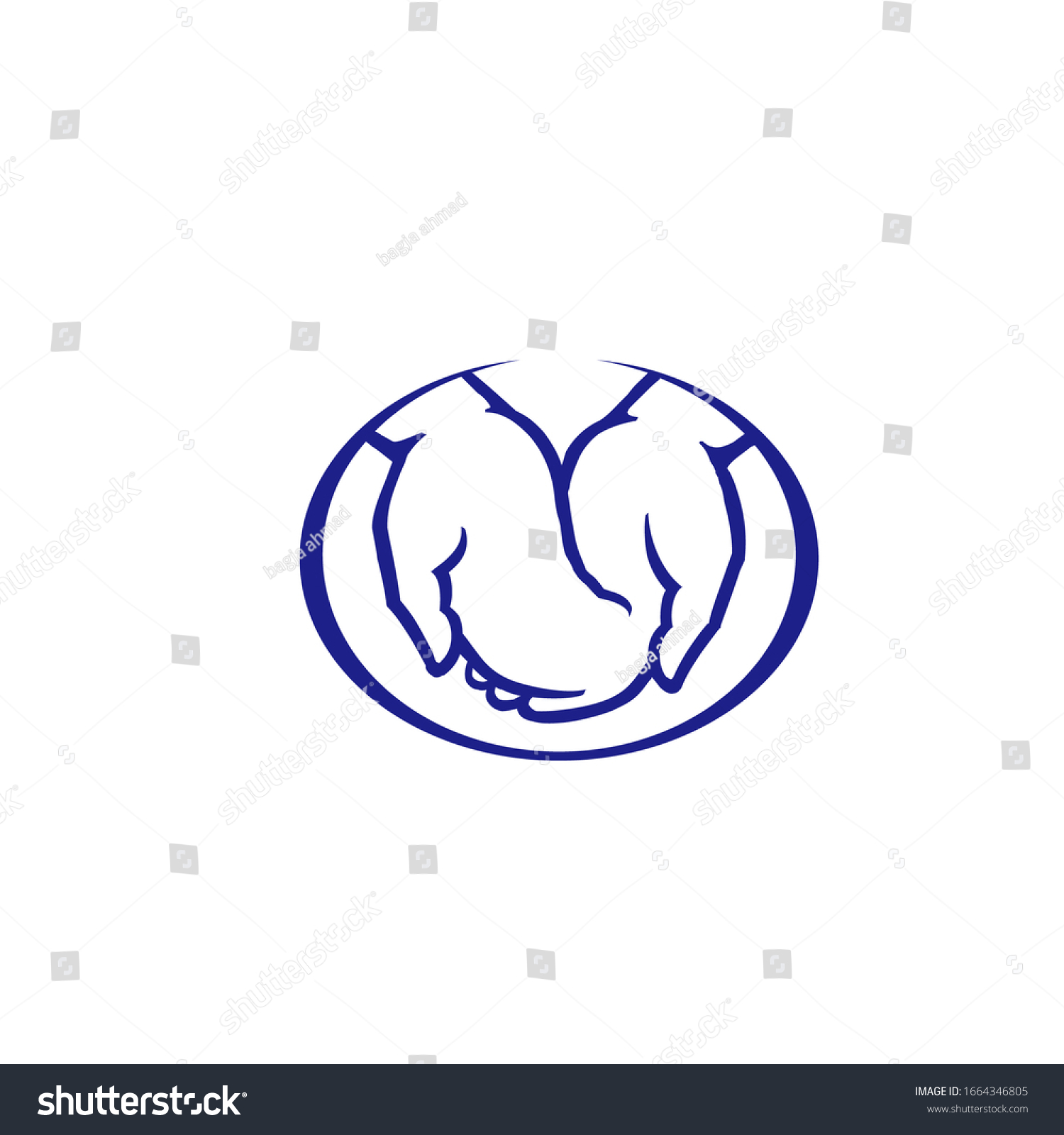 Hand Logo Design Vector Template Stock Vector (Royalty Free) 1664346805 ...