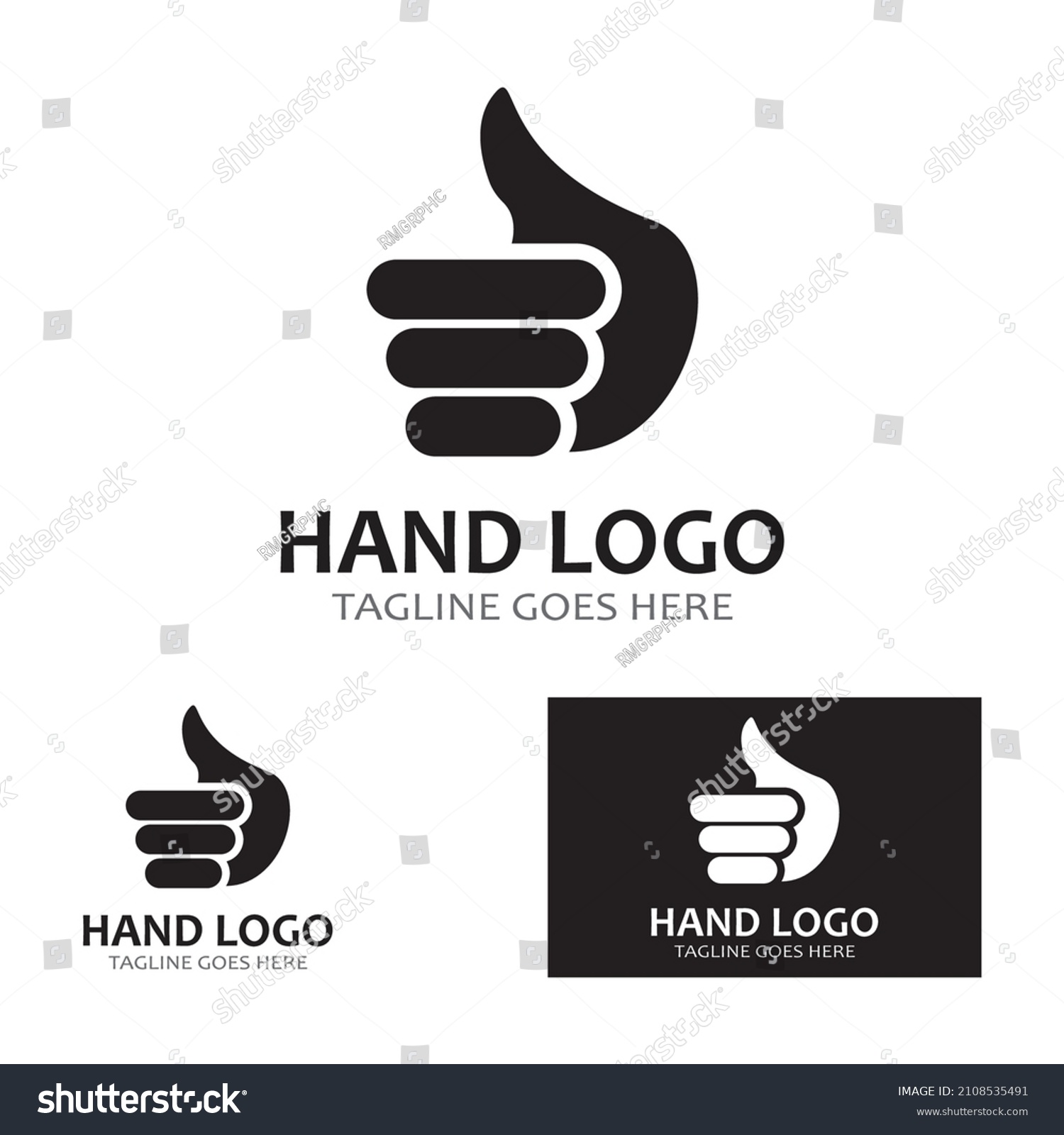 Hand Logo Icon Vector Design Template Stock Vector (Royalty Free ...