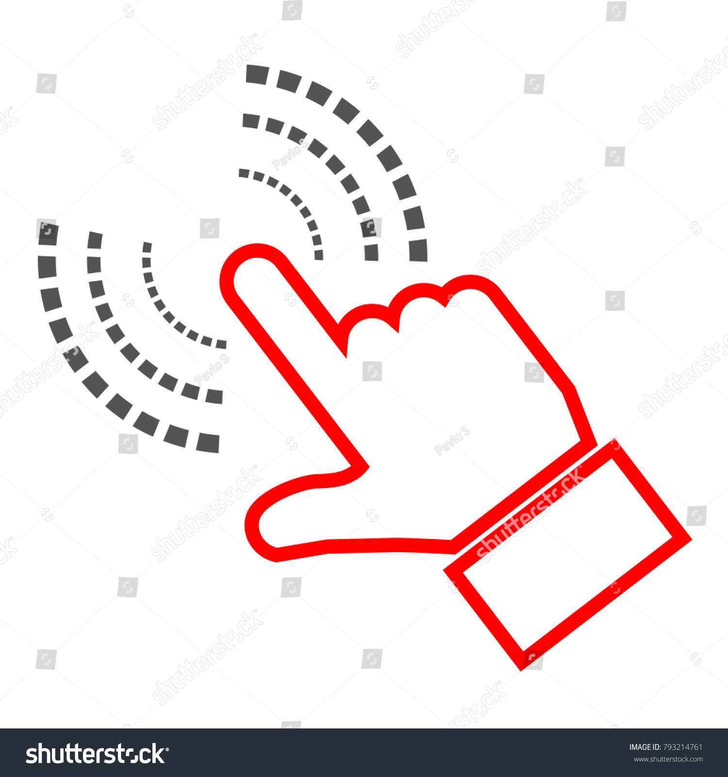 Hand Making Selection Icon Stock Vector Stock Vector (Royalty Free ...