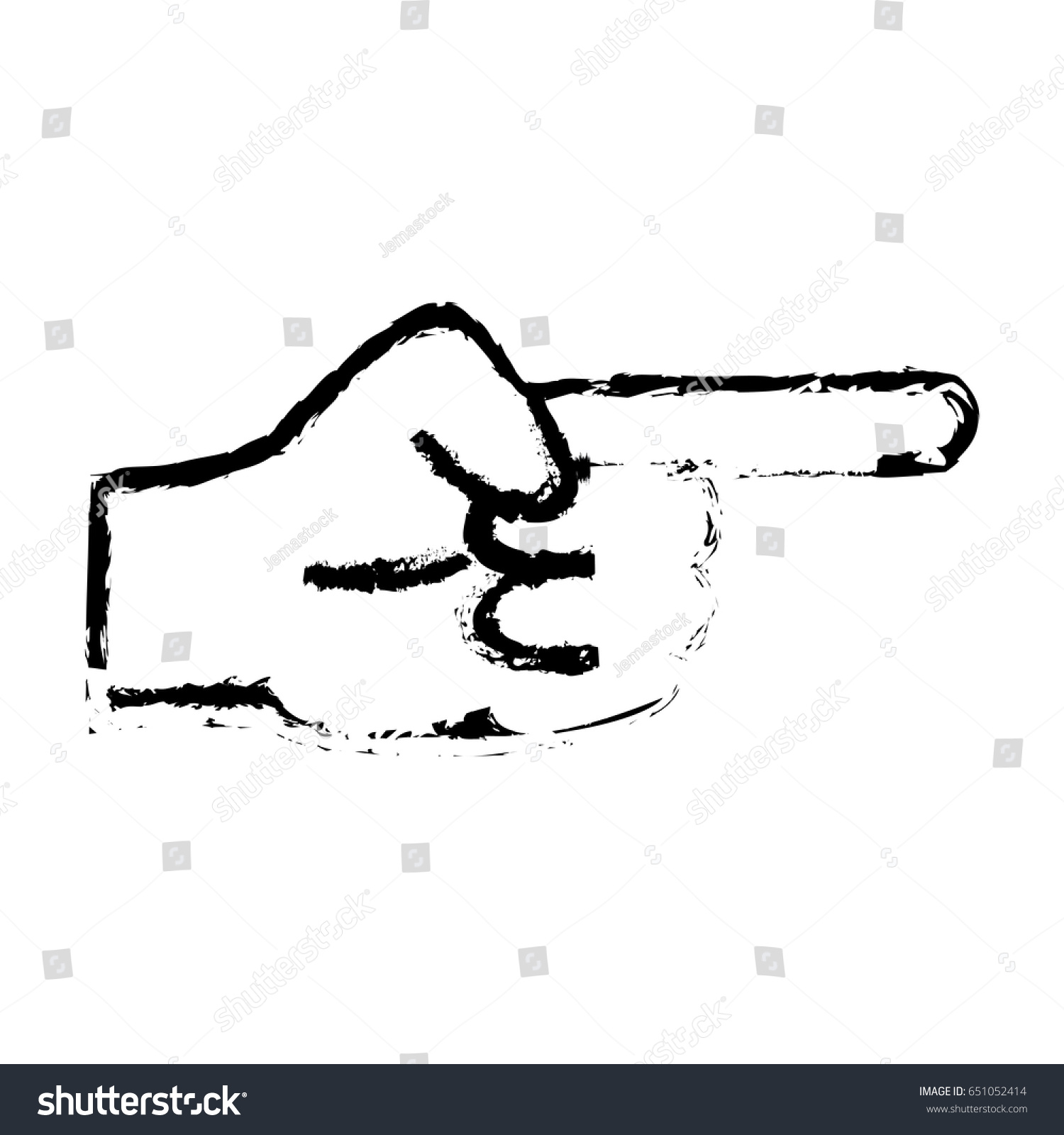 Hand Man Pointing Gesture Direction Image Stock Vector (Royalty Free ...